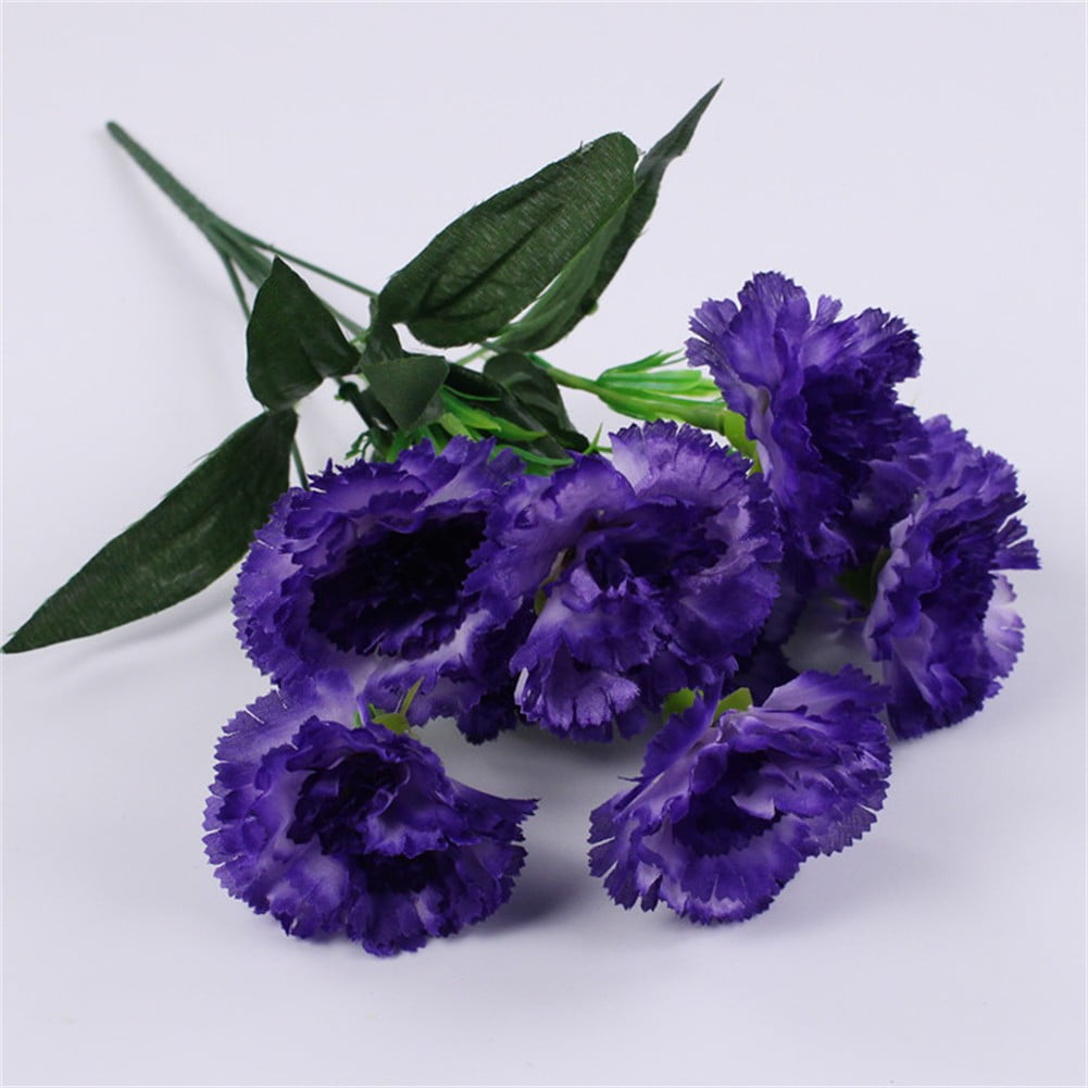 Gerich Carnation Artificial Flowers, Silk Carnation Flower, 10 Heads ...