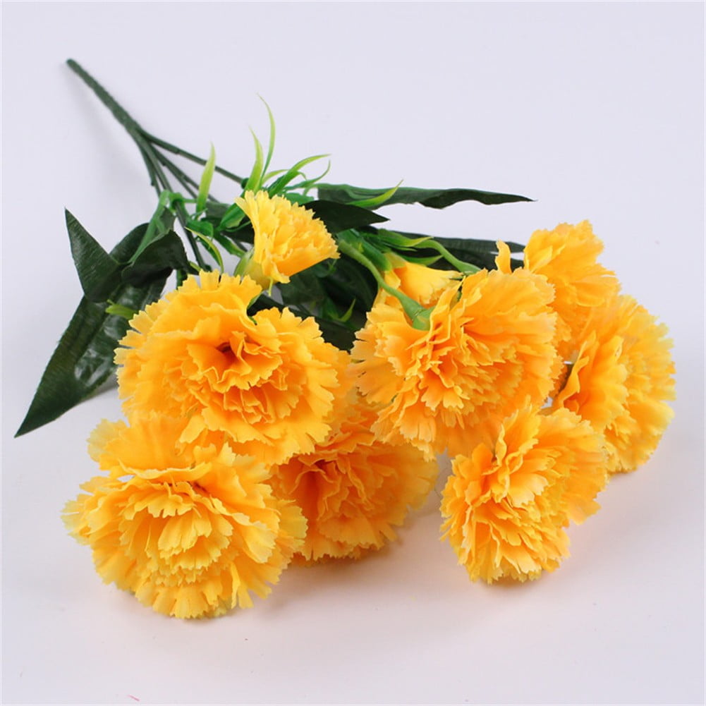 Gerich Carnation Artificial Flowers, Silk Carnation Flower, 10 Heads ...