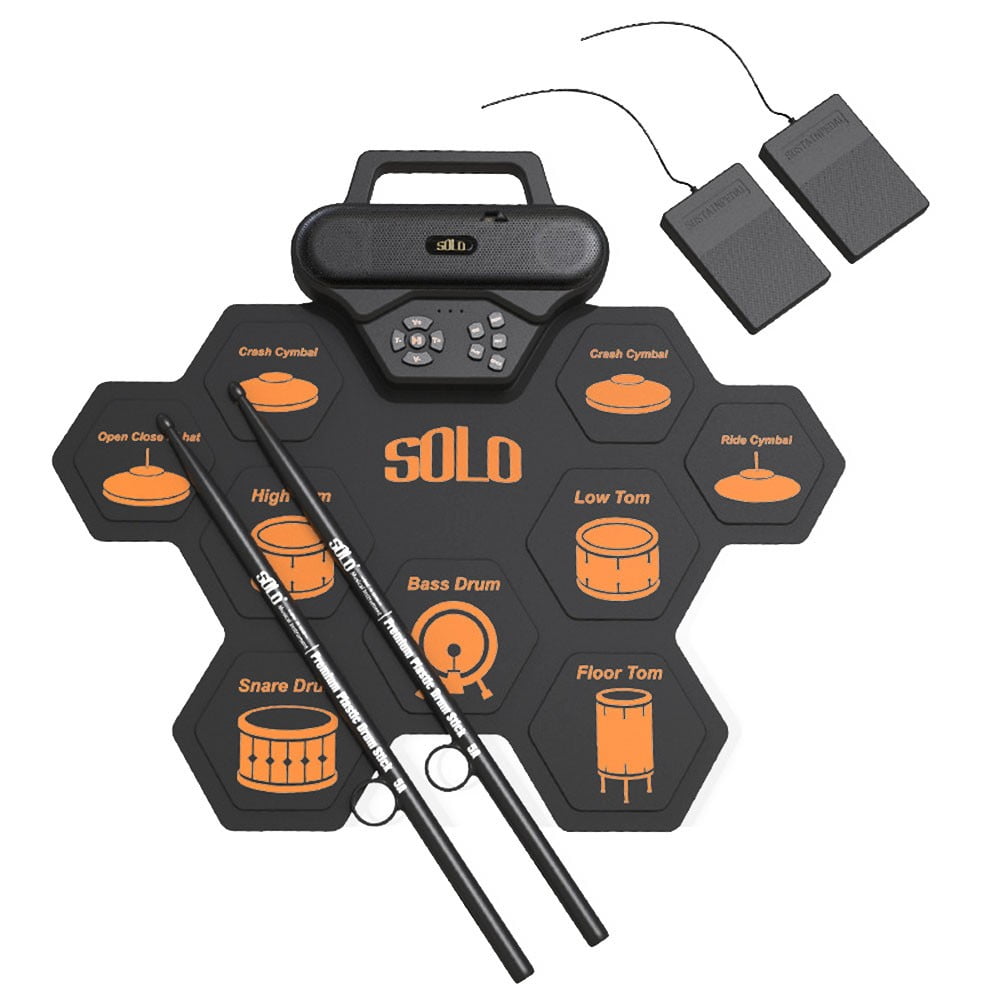 Gerich Foldable Drum Kit with Drumsticks and Pedal Perfect for Drumming ...