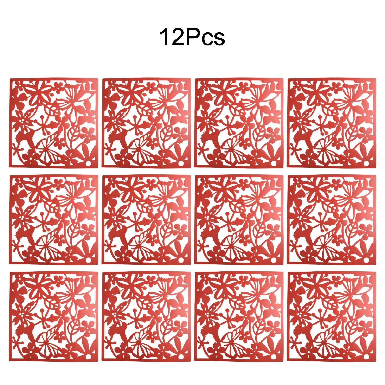 Gerich Hanging Wall Divider,12 Pcs Red PVC Room Partition Screen Panel ...