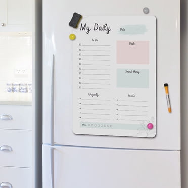 Large Dry-Erase Magnetic Weekly Calendar + Free Bonus: 3 Grocery/to-Do ...