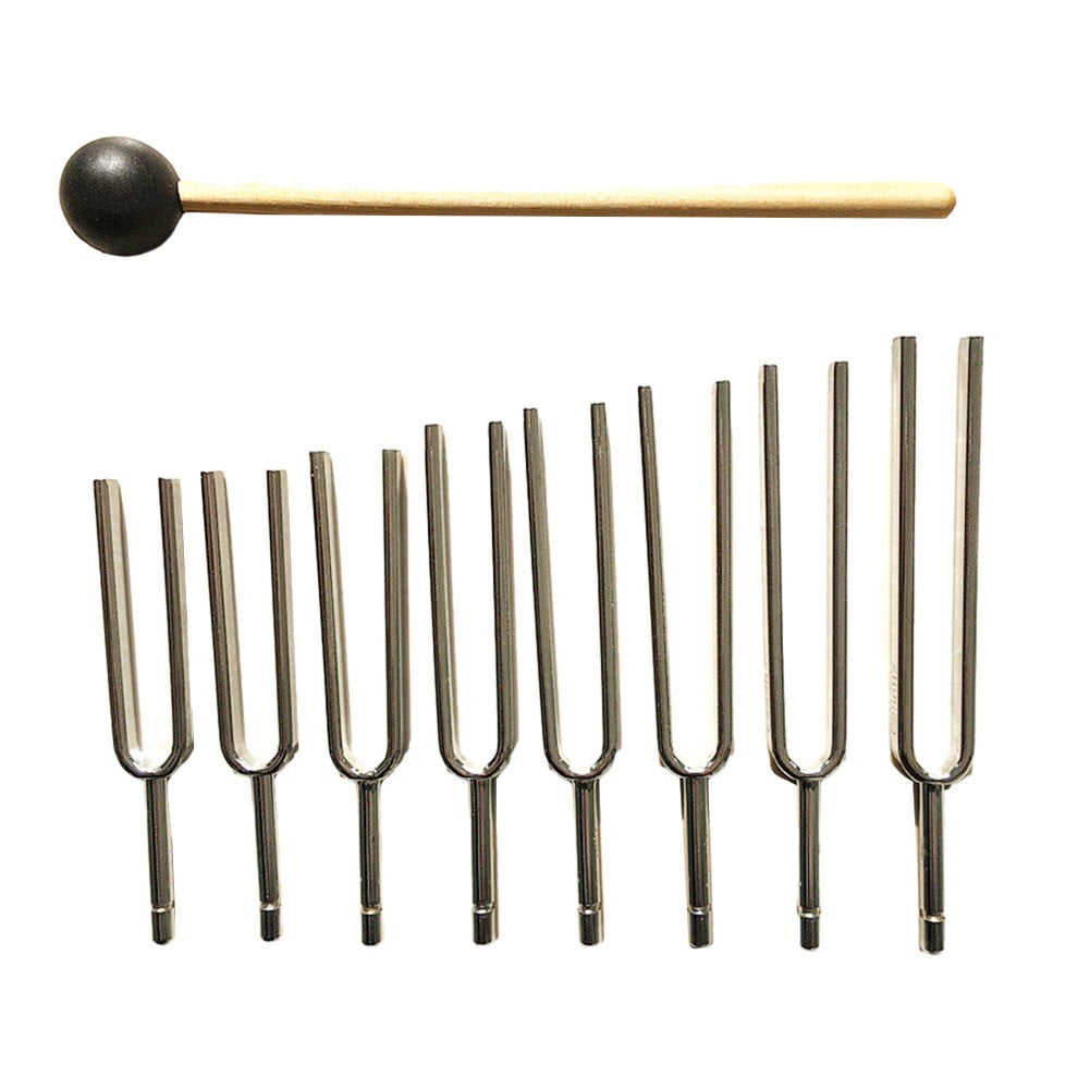 Gerich Professional 8 piece Steel Tuning Fork Set with Wooden Box for ...
