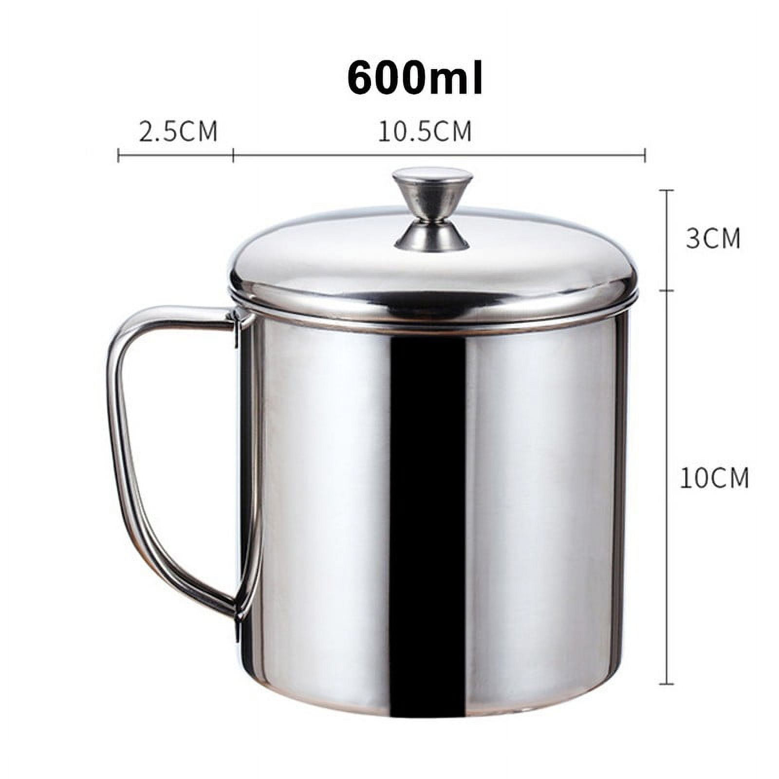 Gerich Stainless Steel Water Cup with Lid & Handle,Mug Travel Tumbler ...