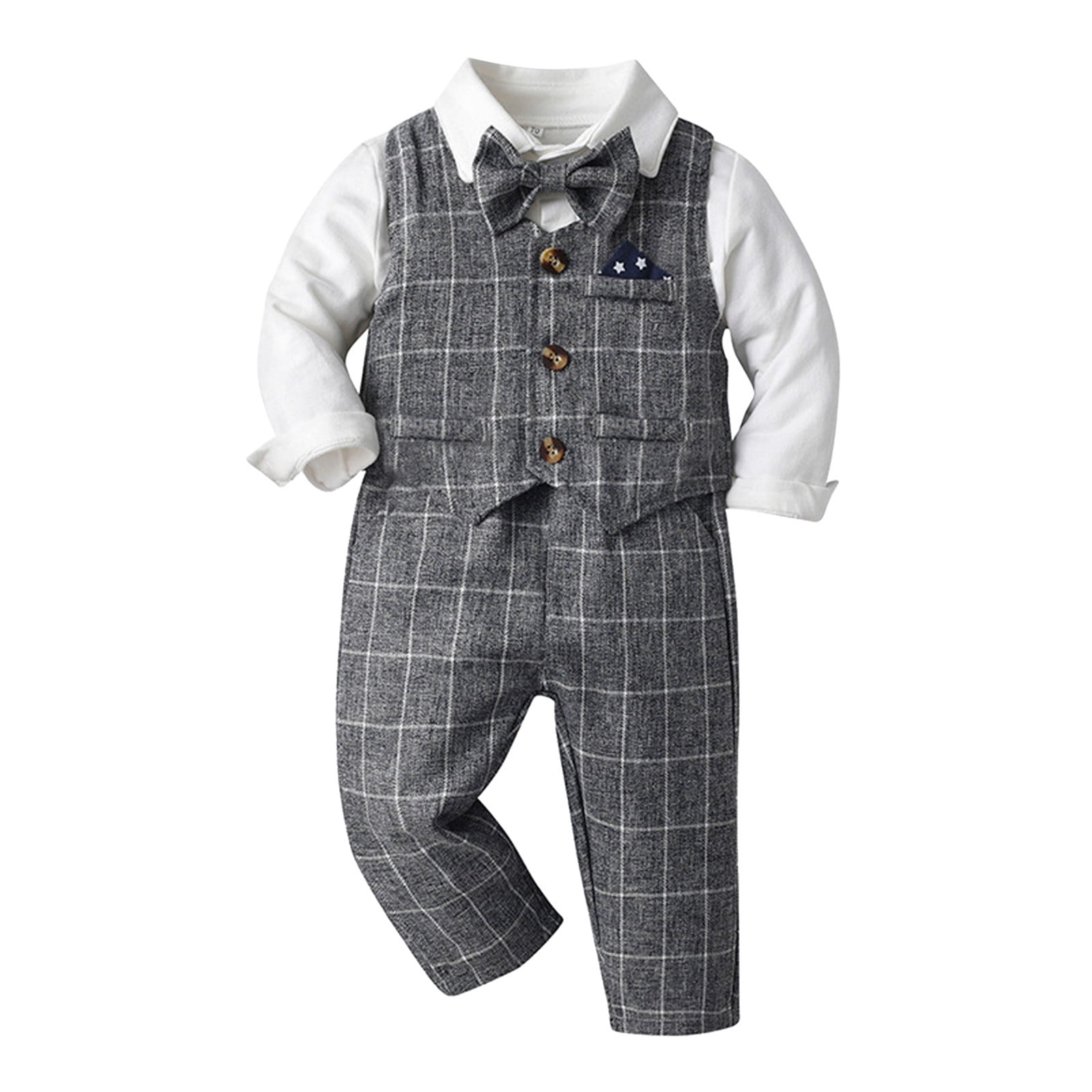 Gerichy Baby Boys Formal Suit Toddler Gentleman Suit Dress Slim Fit ...