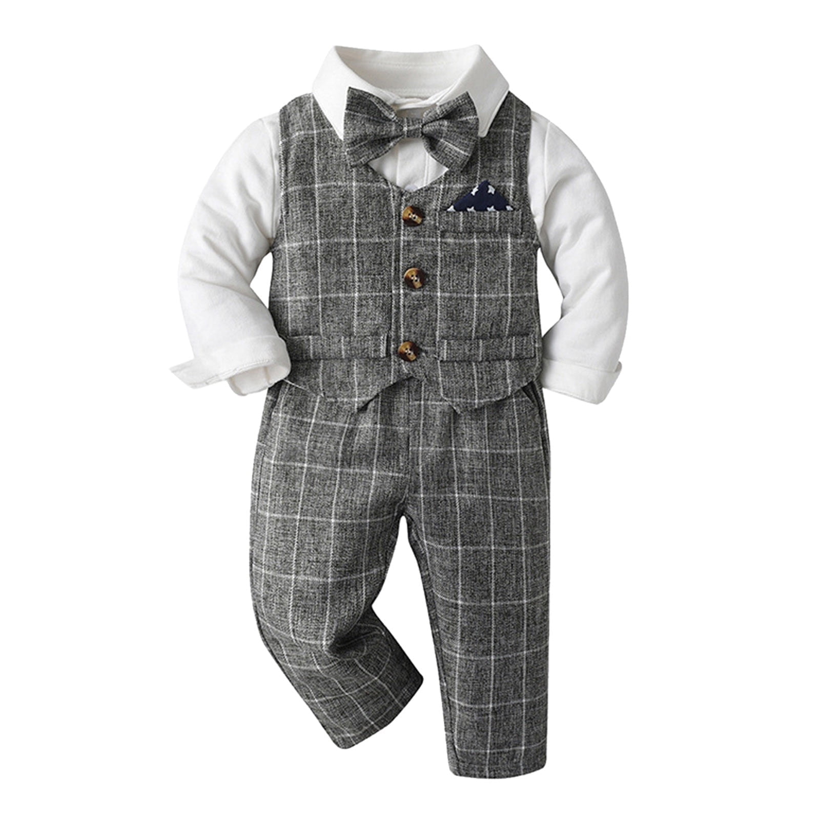 Gerichy Baby Boys Formal Suit Toddler Gentleman Suit Dress Slim Fit ...