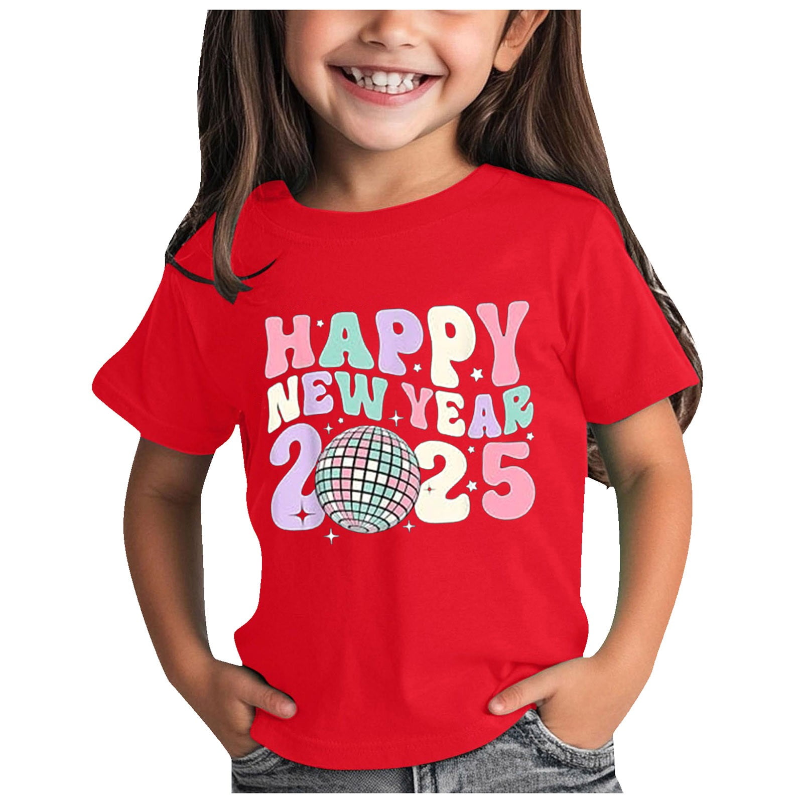 Gerichy Girls Graphic Print T-Shirt 2025 Girls Shirts Round Neck ...