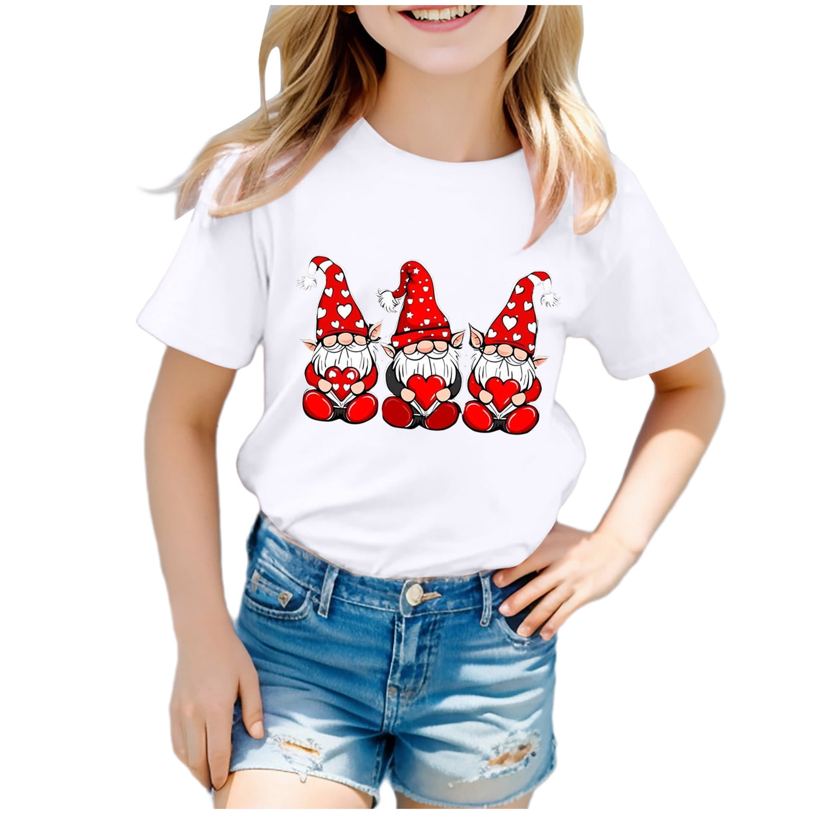 Gerichy Girls Short Sleeve T Shirts Girls Graphic Print Summer Short T ...