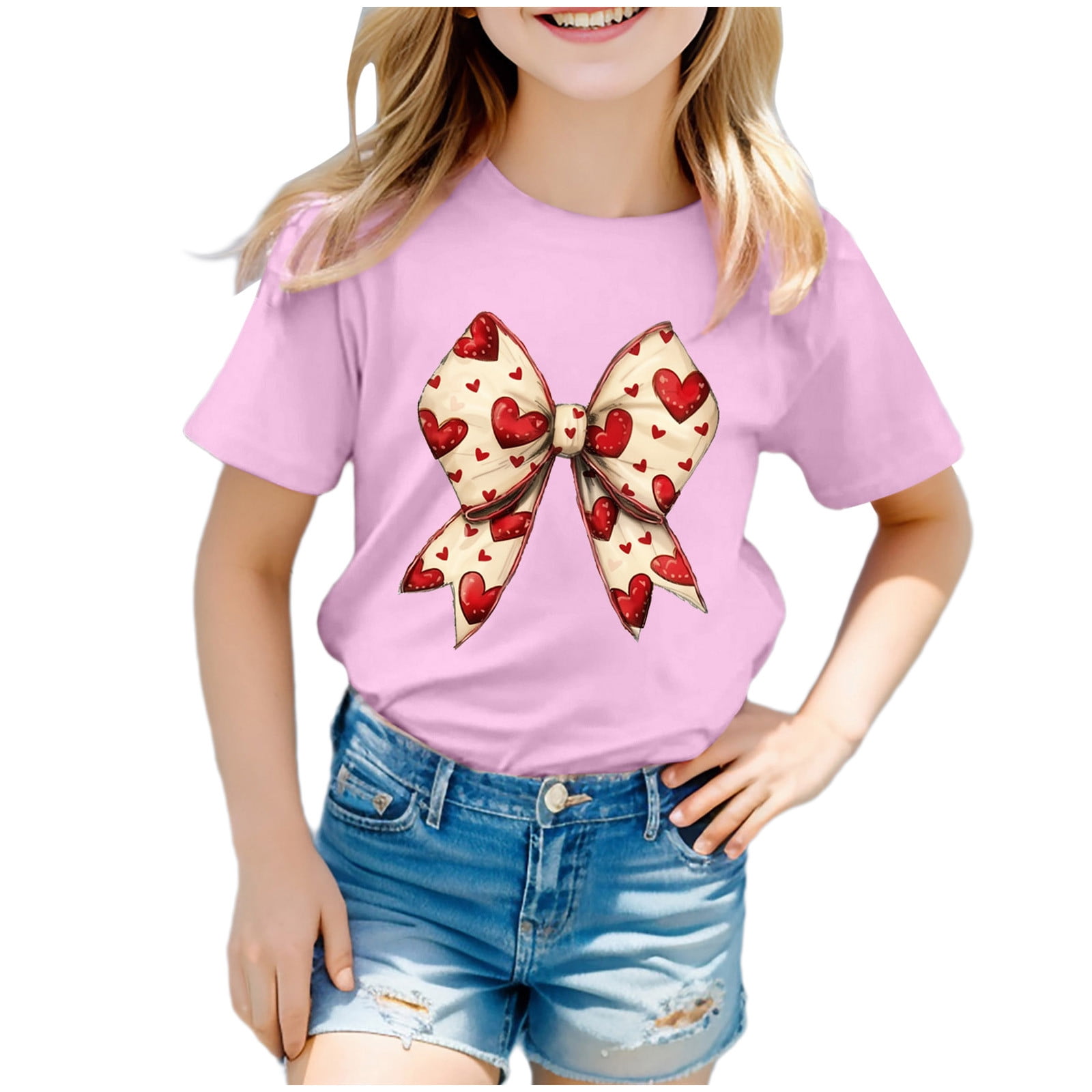 Gerichy Girls Short Sleeve T Shirts Girls Graphic Print Summer Short T ...