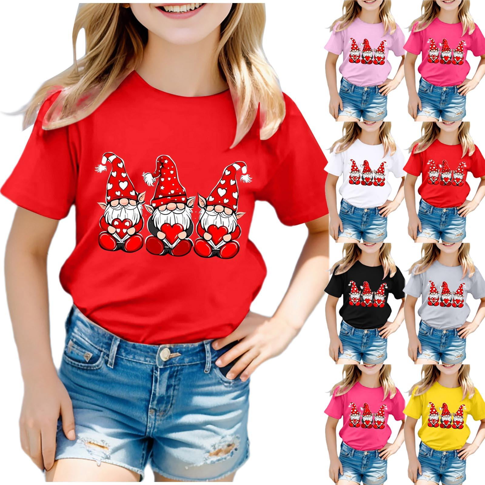 Gerichy Little Girls Cute T Shirts- Print Casual Cotton Short Sleeve ...