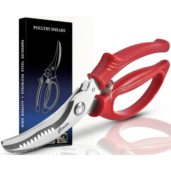 Heavy Duty Poultry Shears Kitchen Shears with Non-Slip Handle & Safety ...