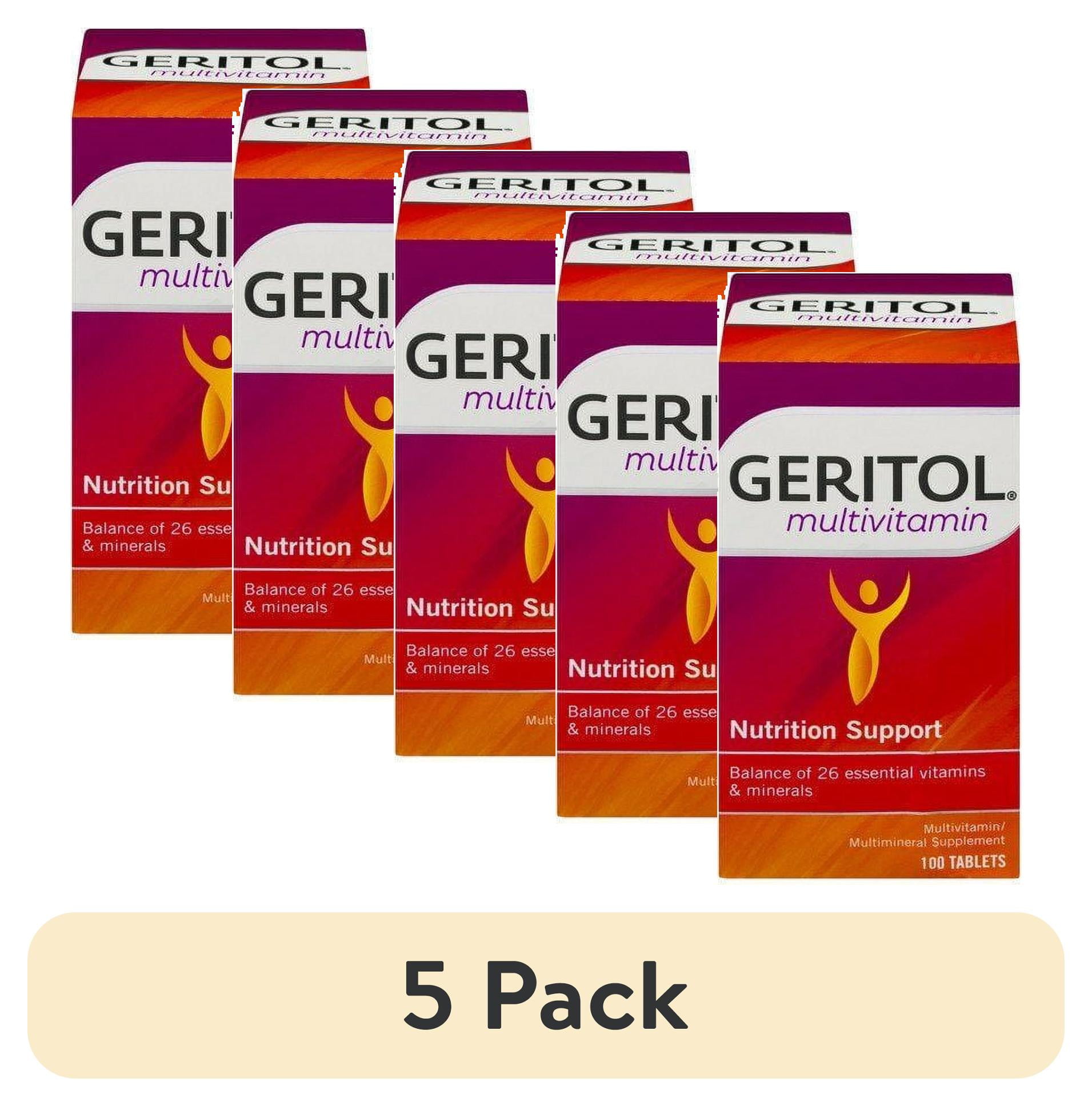 (5 pack) Geritol Complete Multivitamin + Multimineral Tabs, 100 ct ...