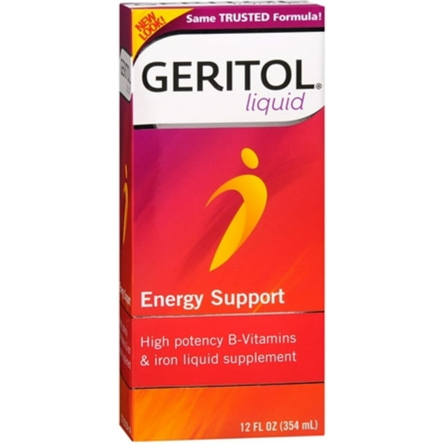 Geritol Iron Vitamin Tonic Supplement, Nutrition Support Liquid 12 oz ...