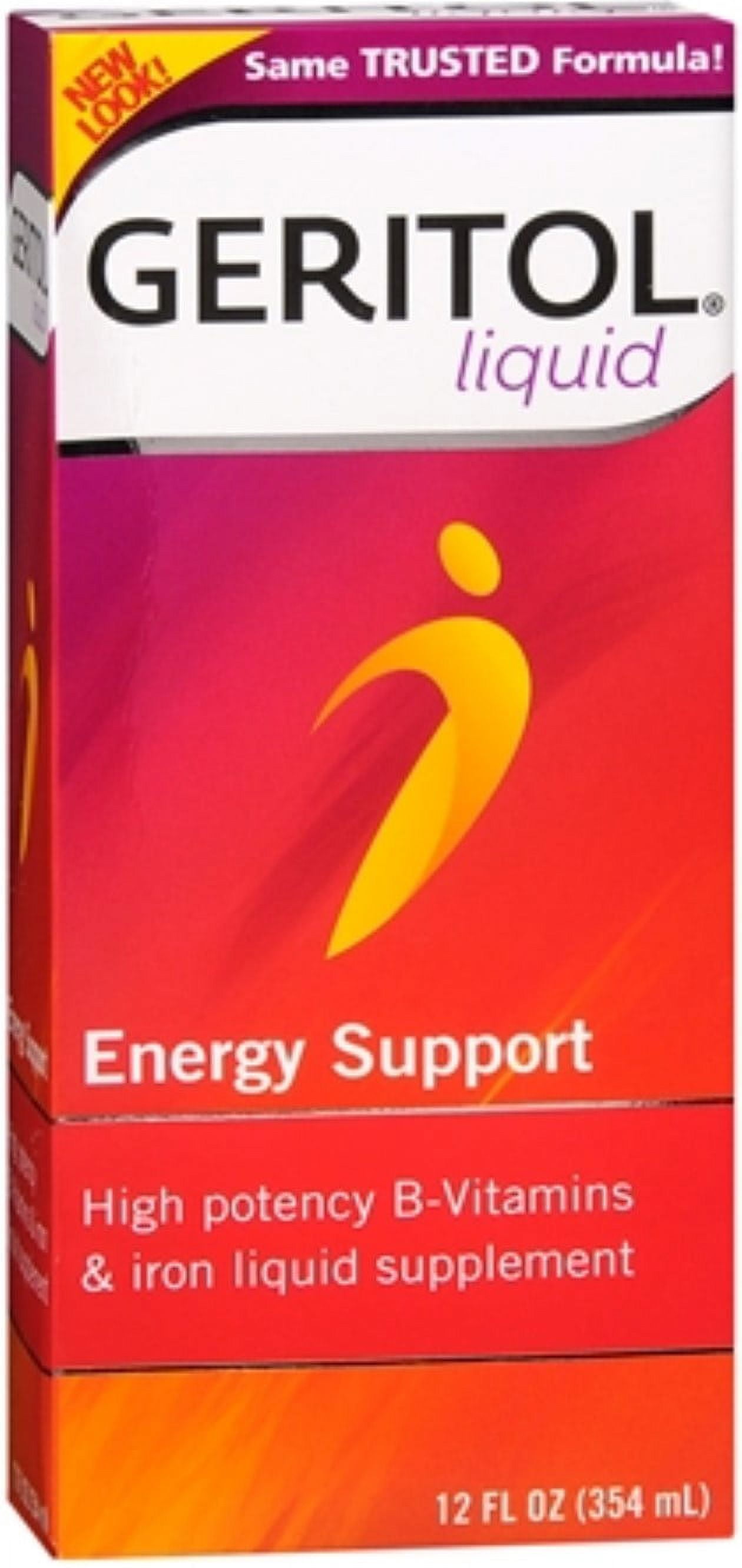 Geritol Iron and Multivitamin Nutritional Support Liquid Supplement, 12 ...