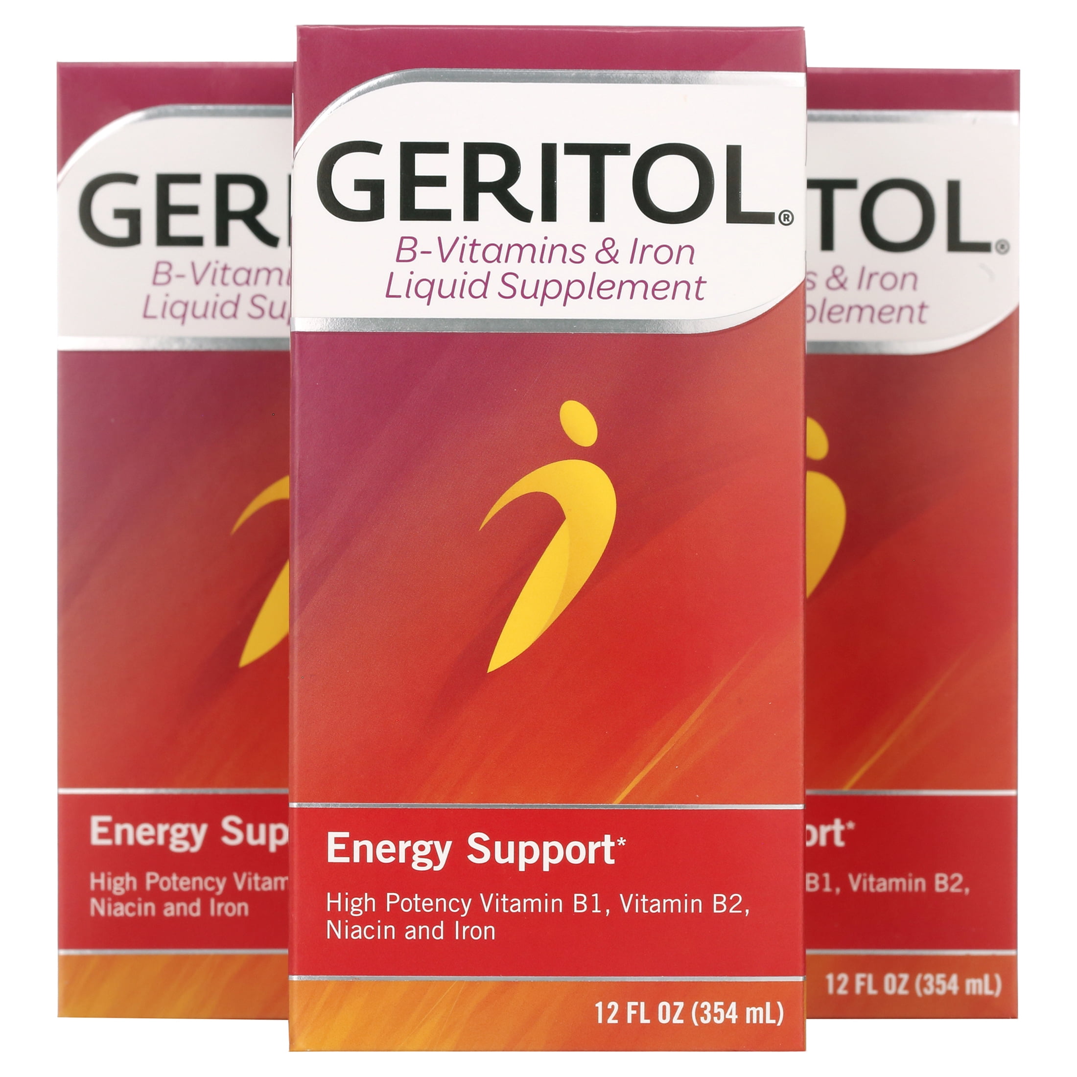 Geritol Liquid Energy Support B-Vitamins Iron Liquid Supplement 12 oz ...