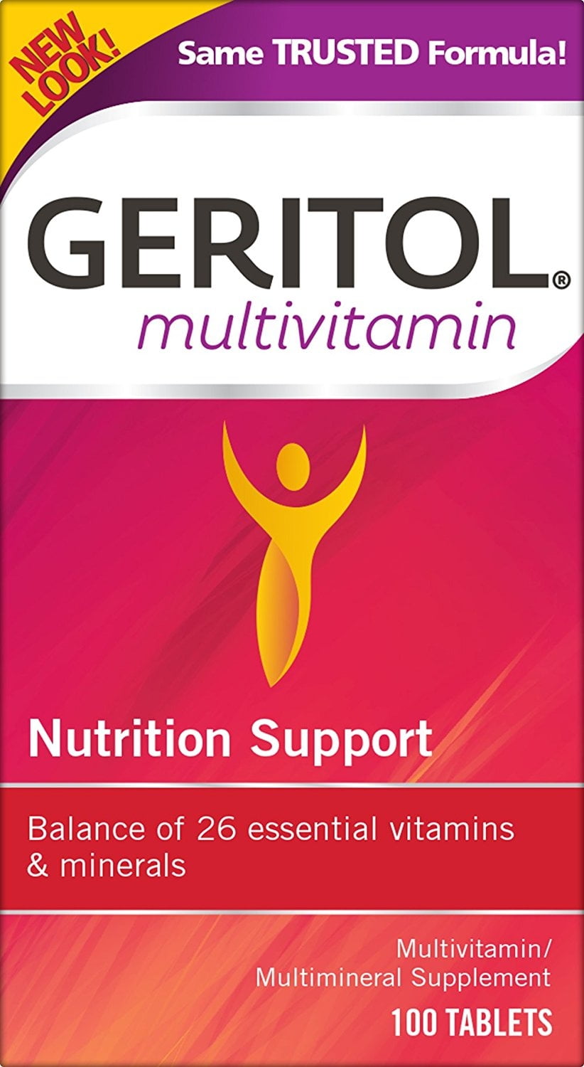 Geritol Multivitamin Tablets, 26 Essential Vitamins and Minerals ...