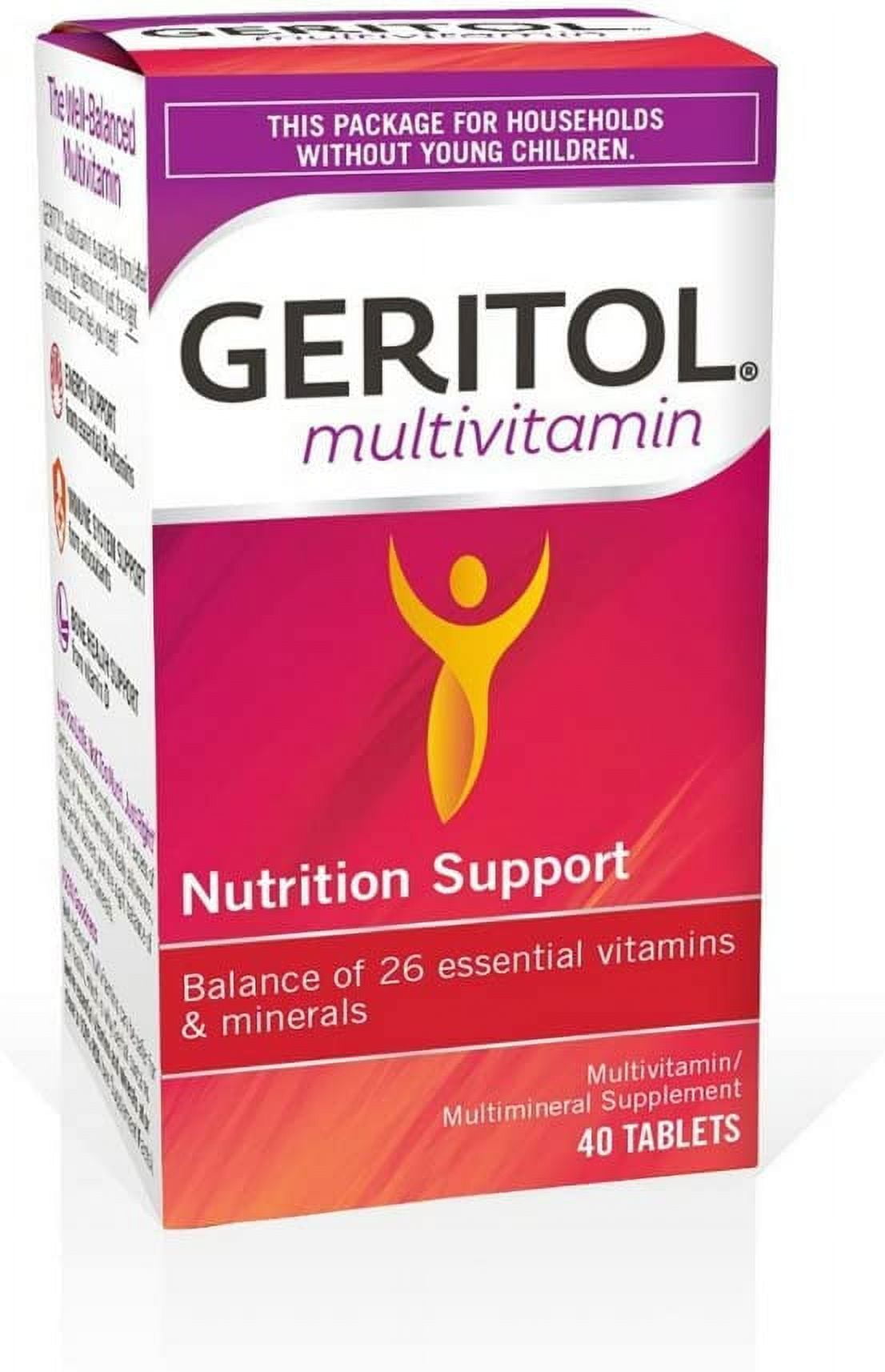 Geritol Multi-Vitamin Nutritional Support Tablets, Balance of 26 ...