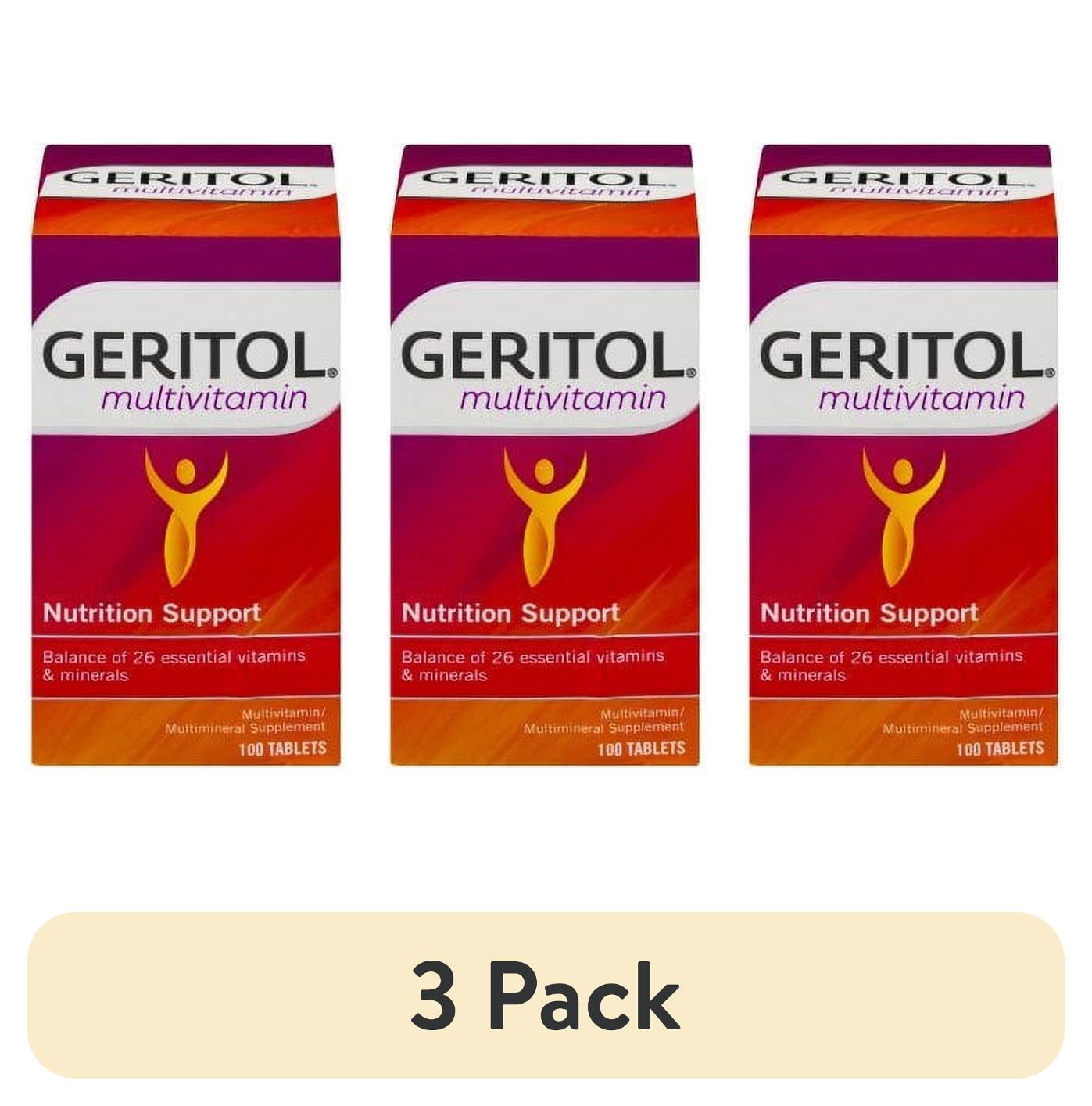 (3 pack) Geritol Multivitamin 100 Tab (formerly called Geritol Complete ...
