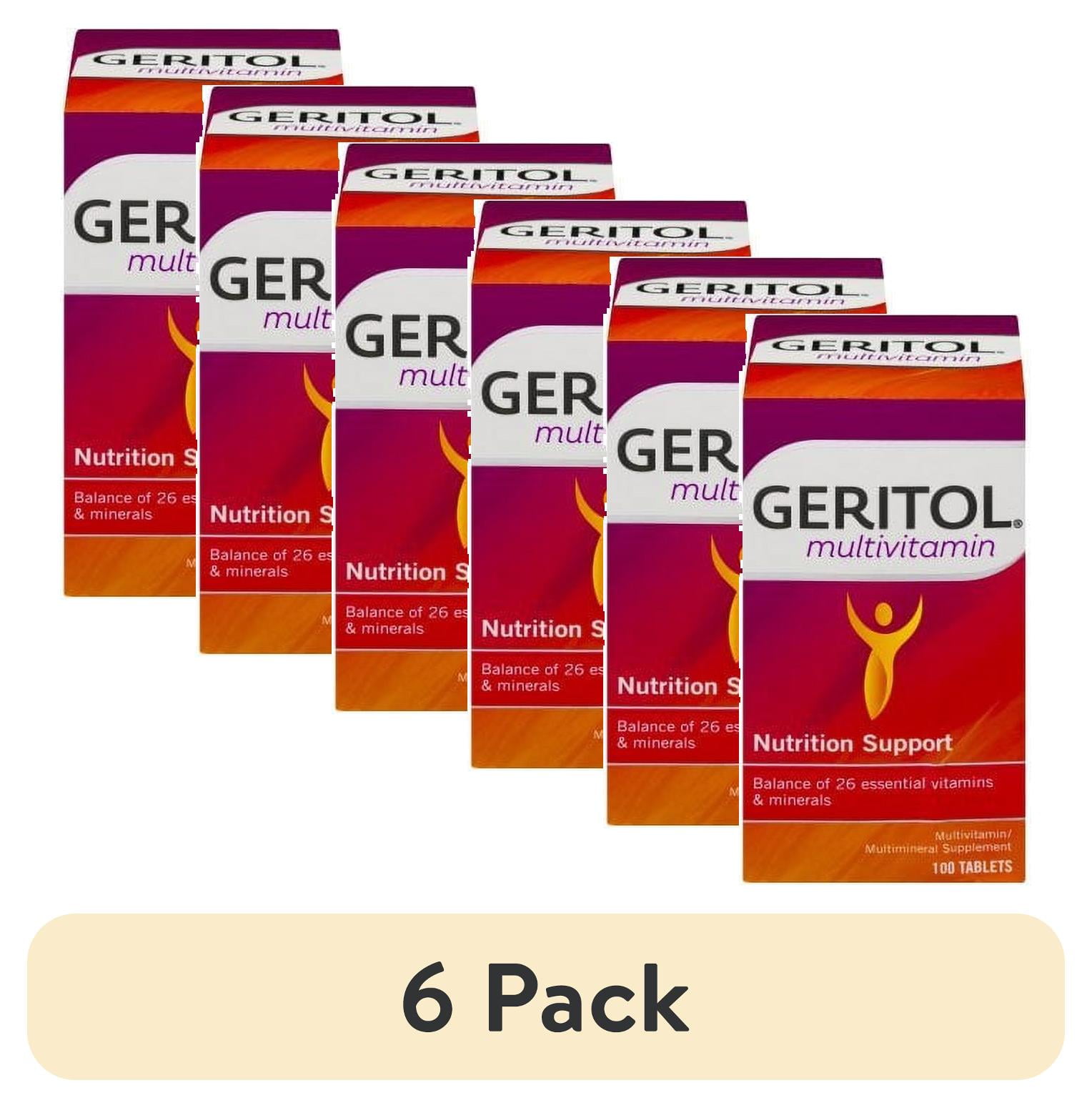 (6 pack) Geritol Multivitamin 100 Tab (formerly called Geritol Complete ...