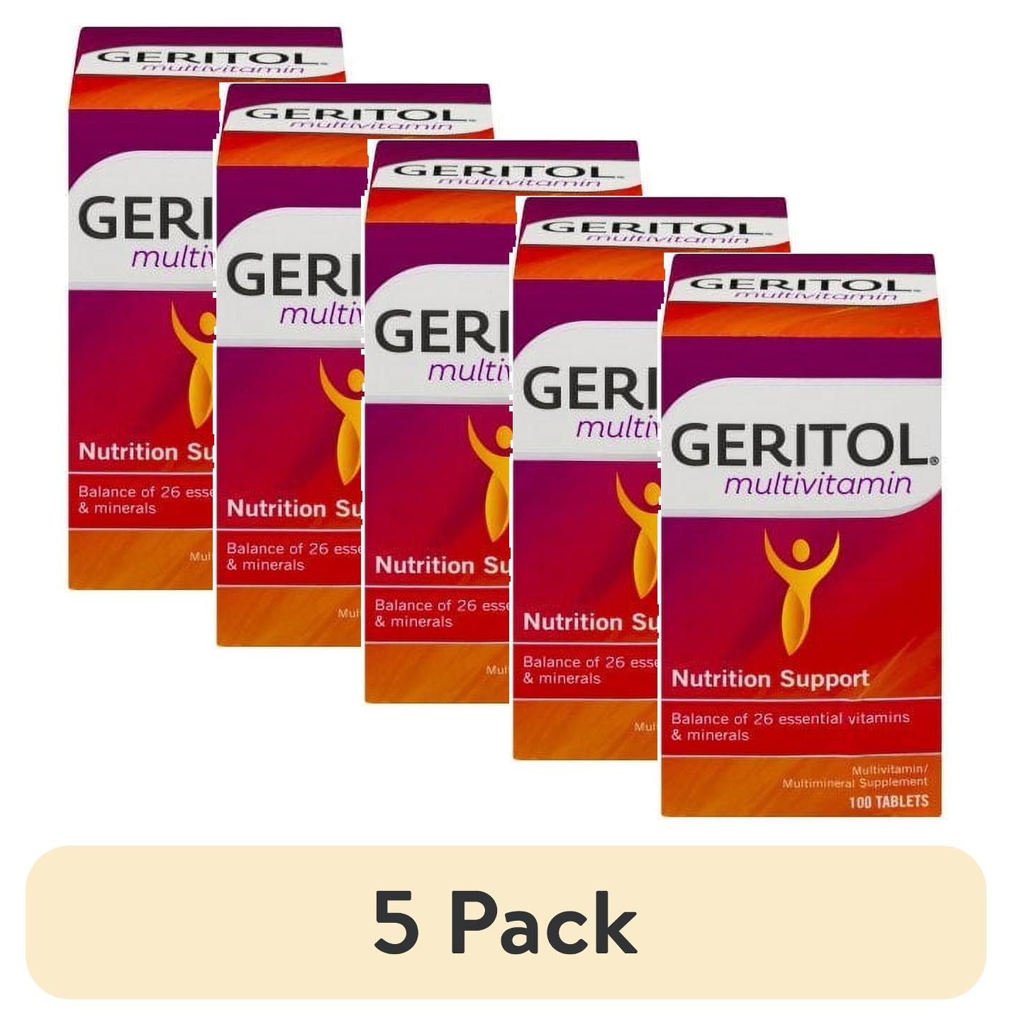 (5 pack) Geritol Multivitamin 100 Tab (formerly called Geritol Complete ...