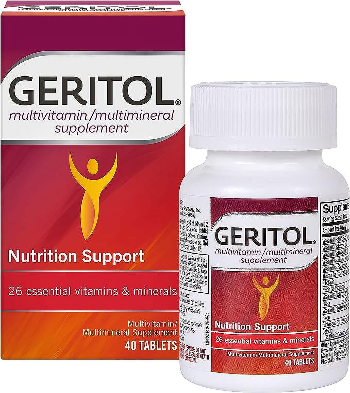 Geritol Multivitamin Nutrition Support Tablets - 40 ct, 2-Pack ...