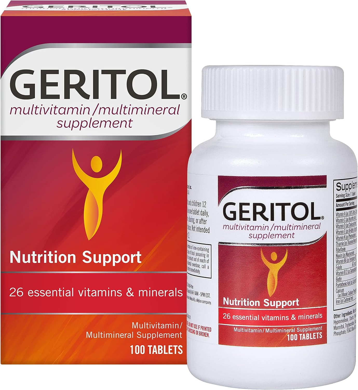 Geritol Complete Multivitamin, B-Vitamins, Antioxidants, Vitamins C, E ...