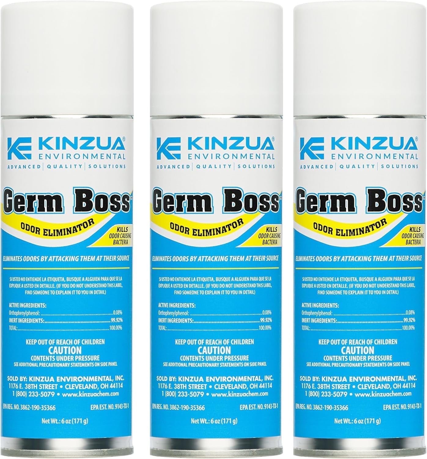 Kinzua Environmental Germ Boss Odor Eliminator Fogger, Fast-Acting Mold ...