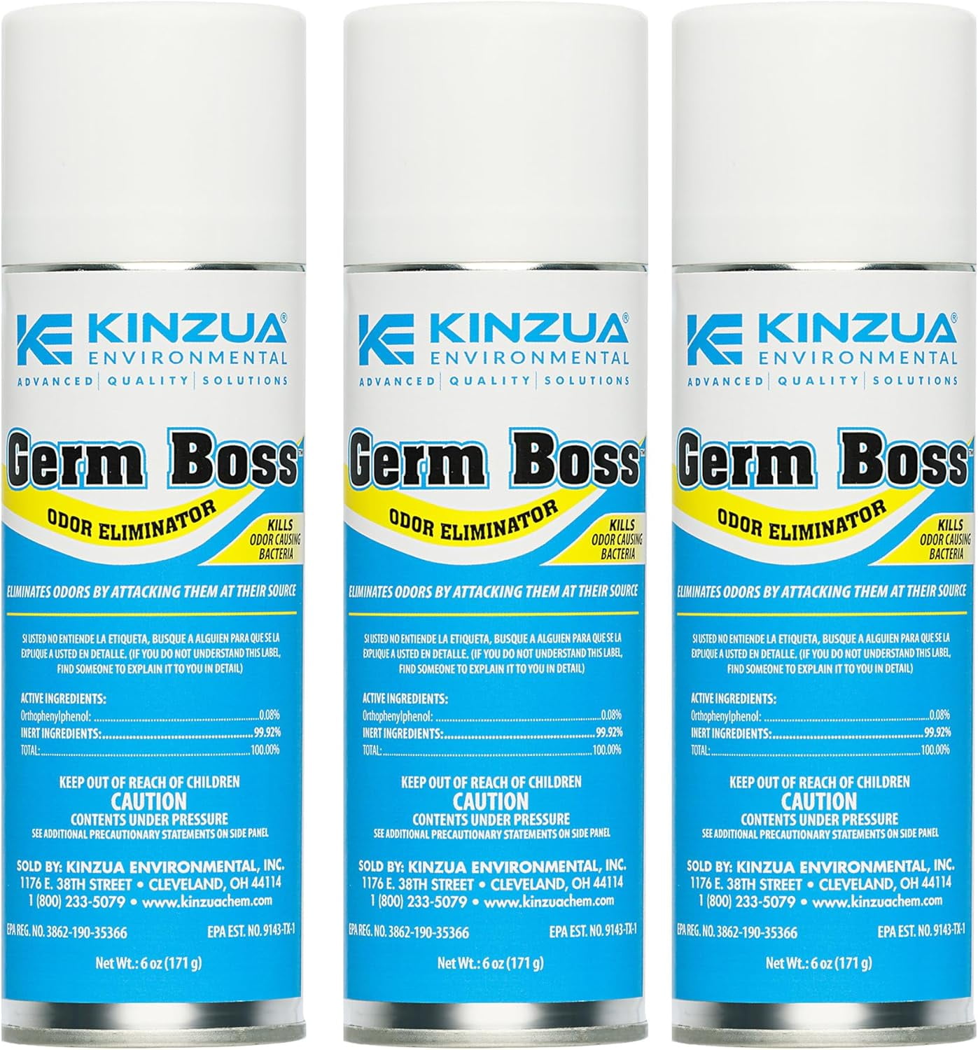 Kinzua Environmental Germ Boss Odor Eliminator Fogger, Fast-Acting Mold ...