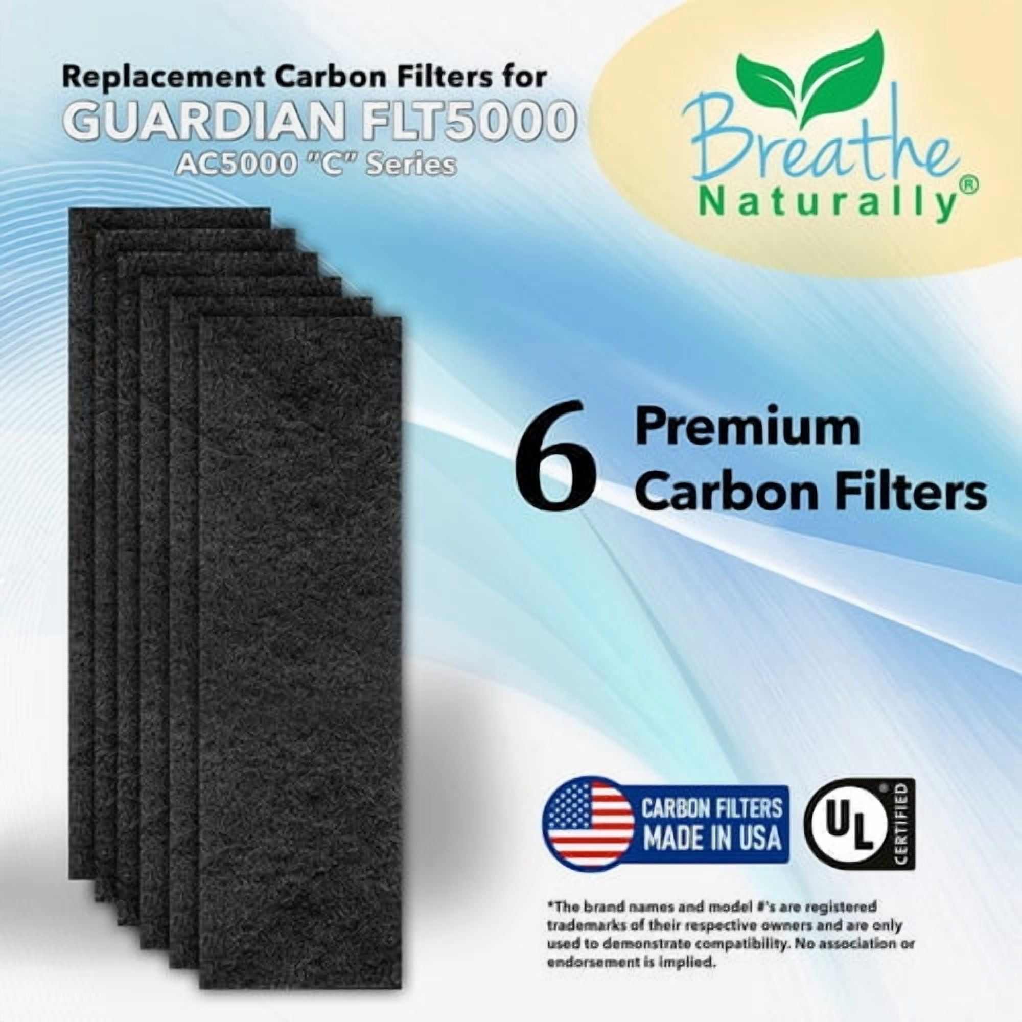 Germ Guardian FLT5000 "C" Carbon Filter 6pk - AC5000 - Walmart.com