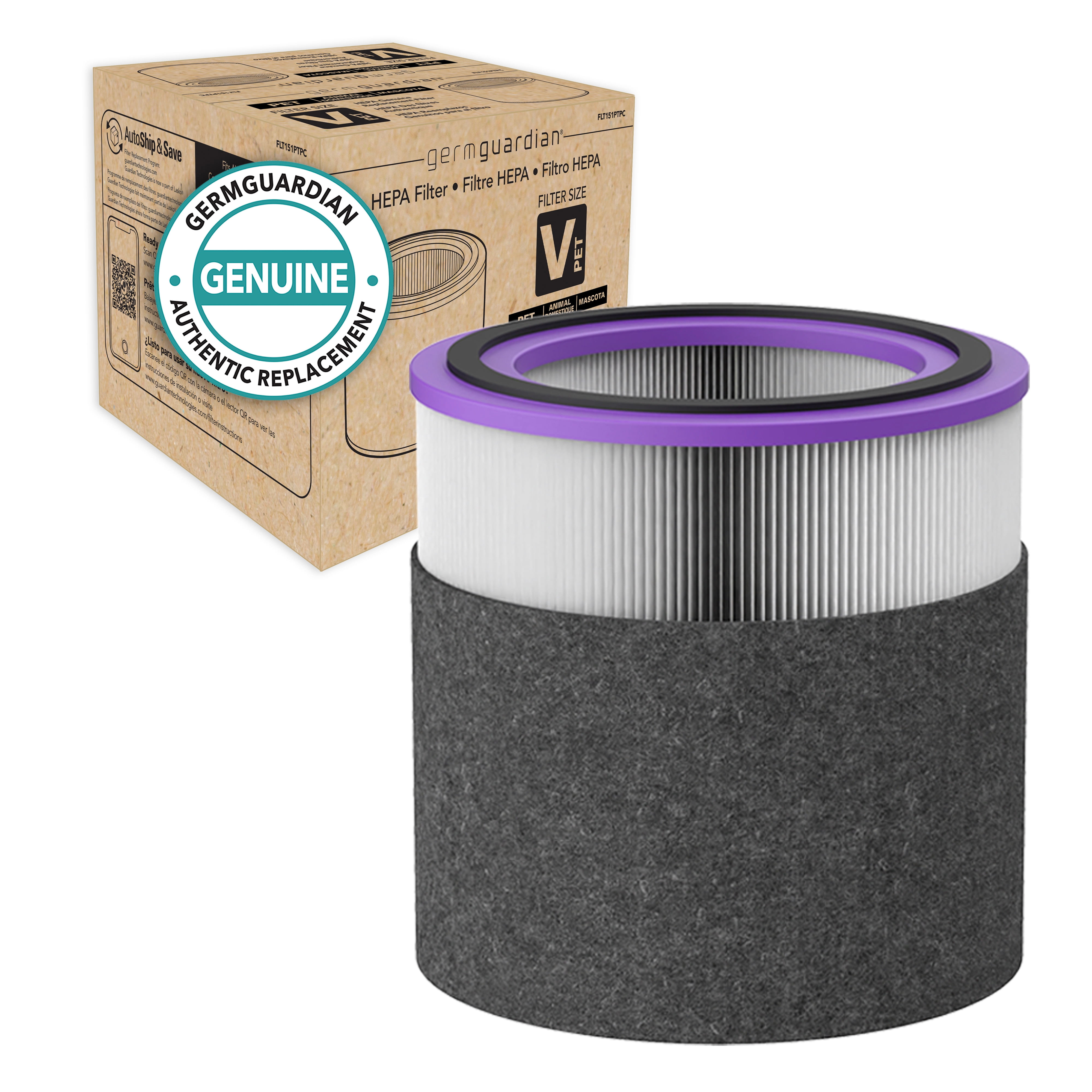 Germ Guardian Filter V Pet Pure HEPA Genuine Replacement Filter for ...
