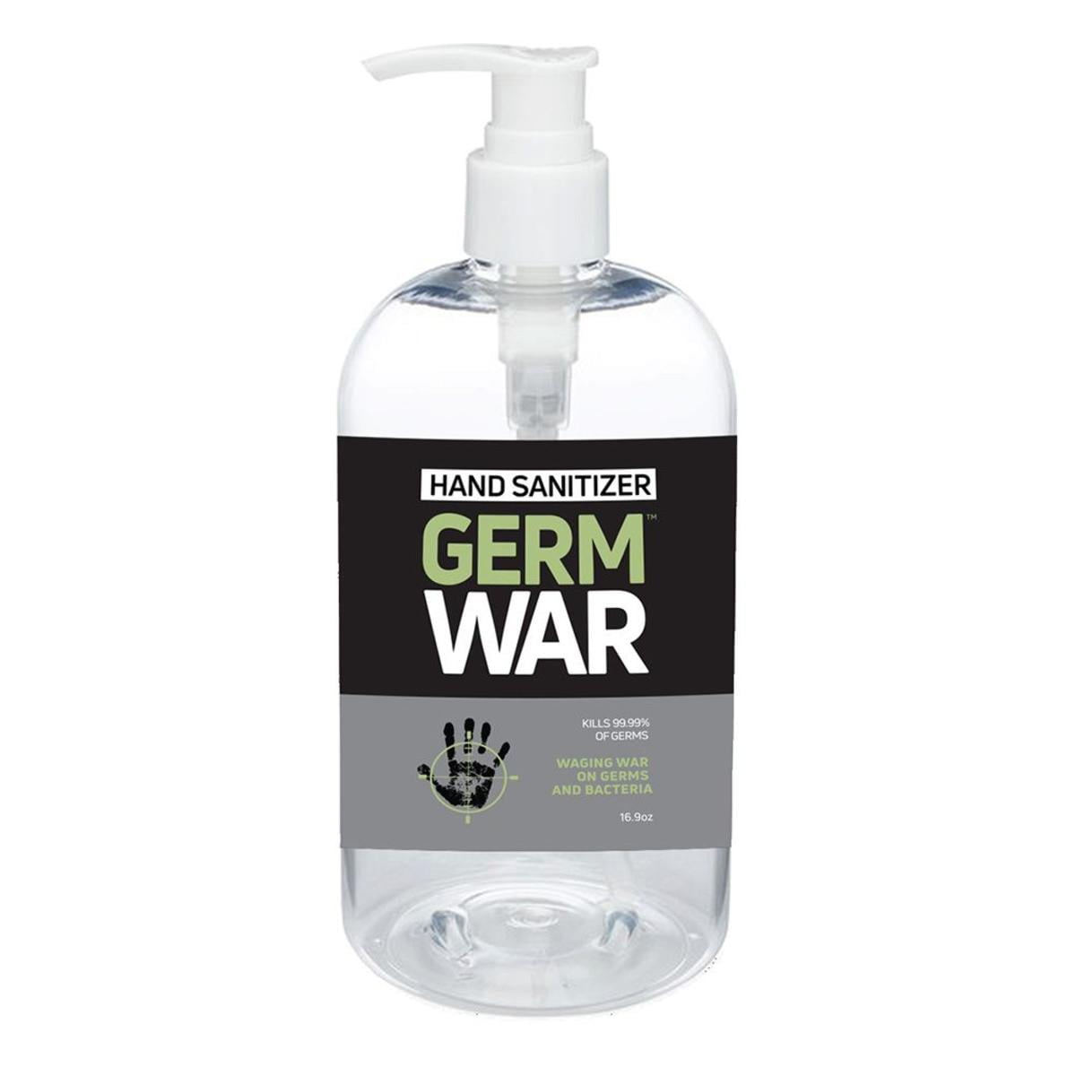Germ War Hand Sanitizer - 16.9oz (500ml) Pump Bottle HSA/FSA Eligible ...