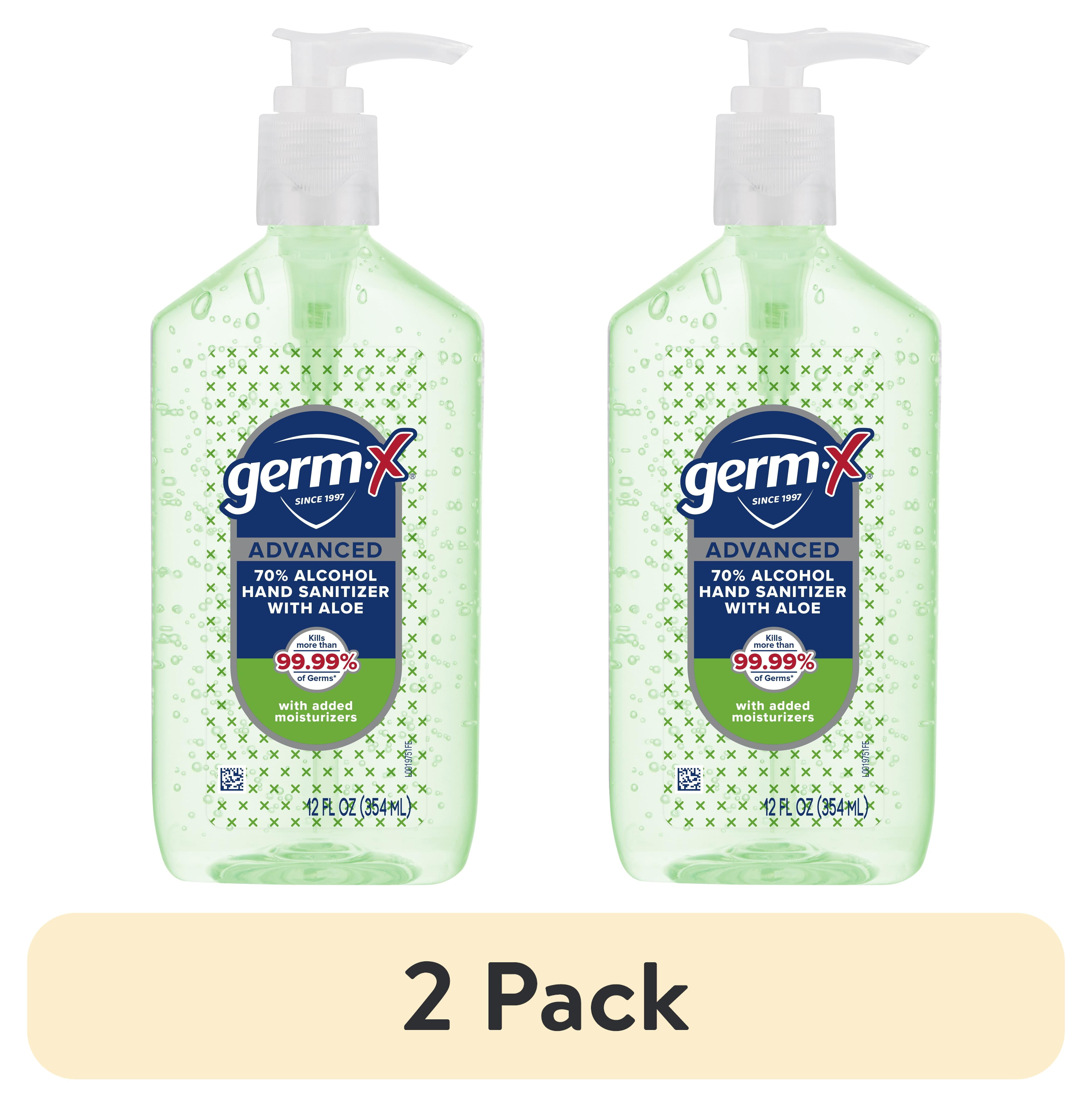 (2 pack) Germ-X Advanced Hand Sanitizer, with Aloe, 12 oz - Walmart.com