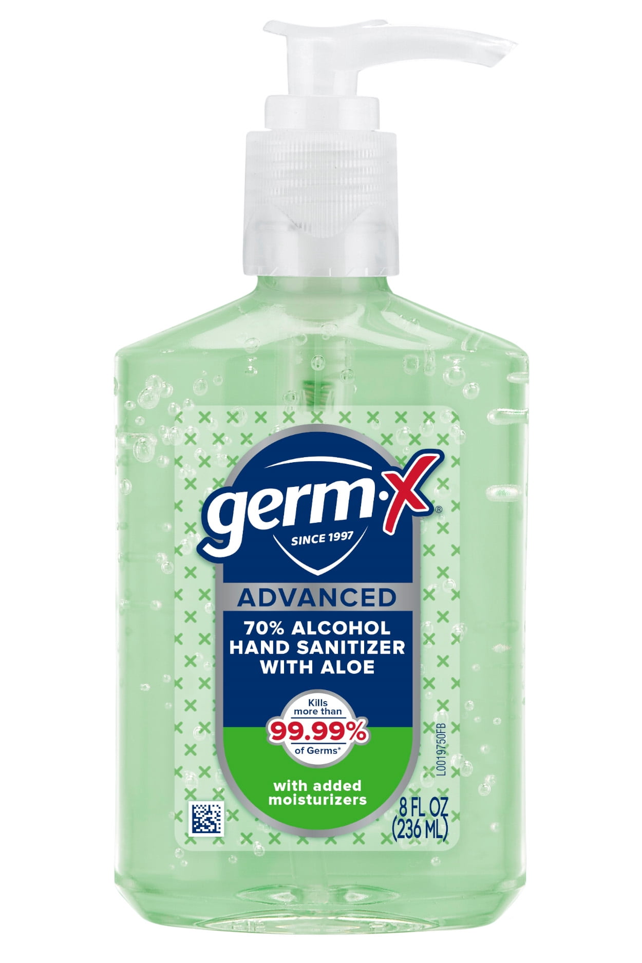 Germ-X Advanced Gel Hand Sanitizer with Aloe with Pump, 8 fl oz ...