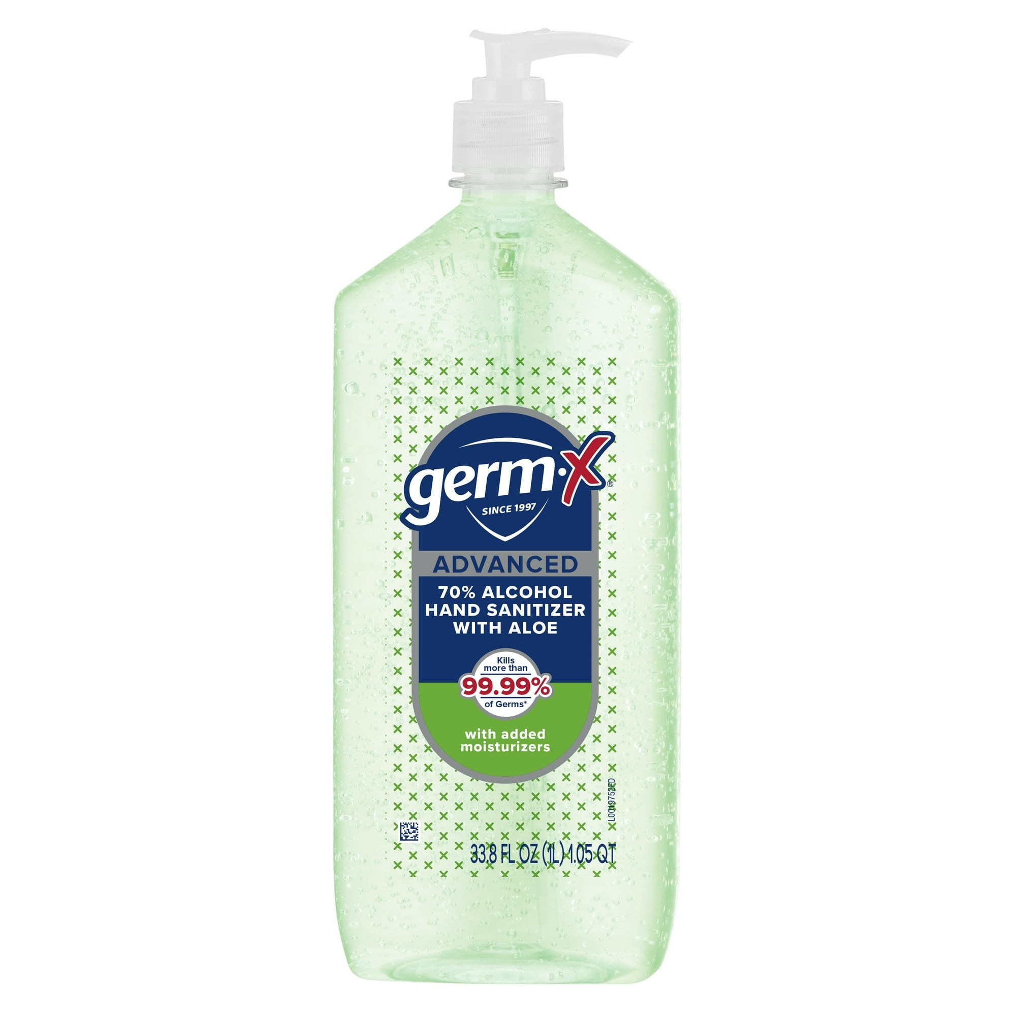 Germ-X Advanced Hand Sanitizer with Aloe, Bottle of Hand Sanitizer, 33. ...