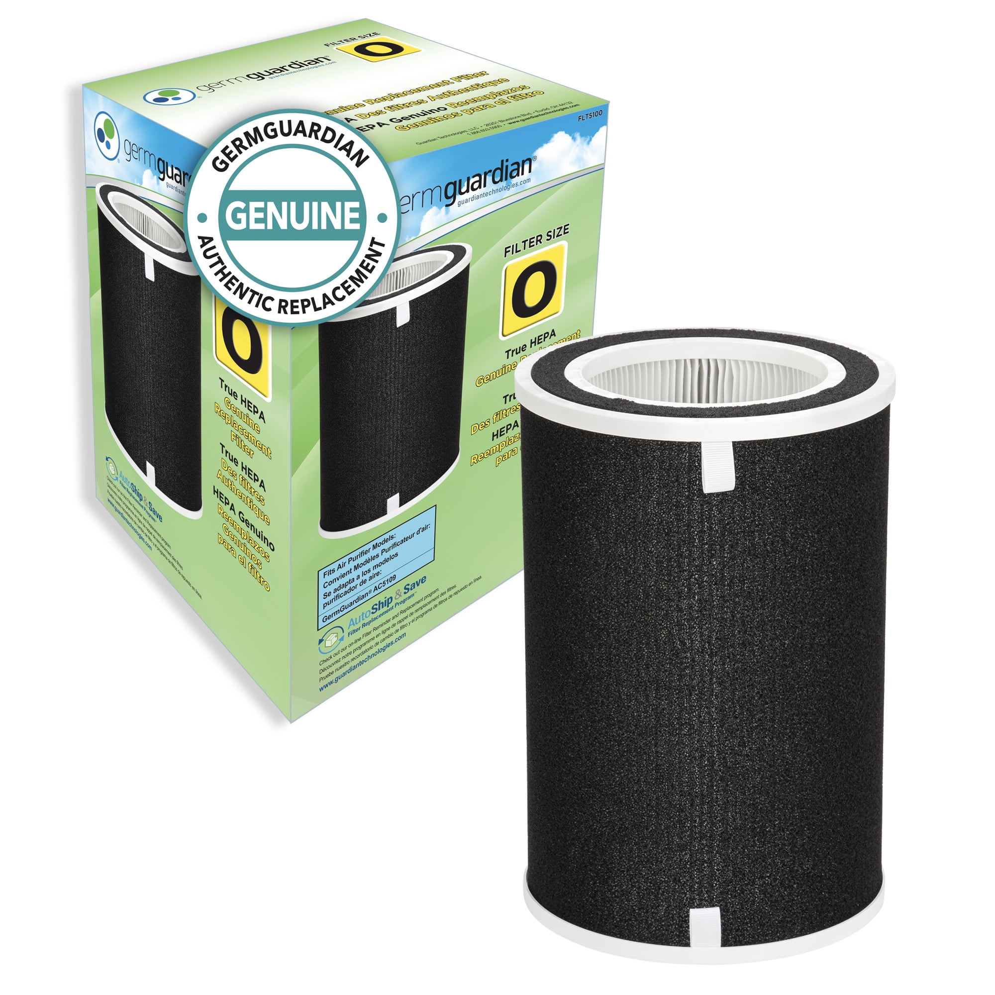 GermGuardian Genuine Replacement Filter O, FLT5100, HEPA Pure, for ...