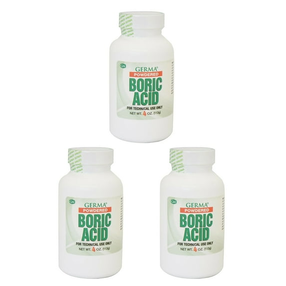 Germa Boric Acid Powder. Pest Control. Insecticide. 4 oz. Pack of 3 ...