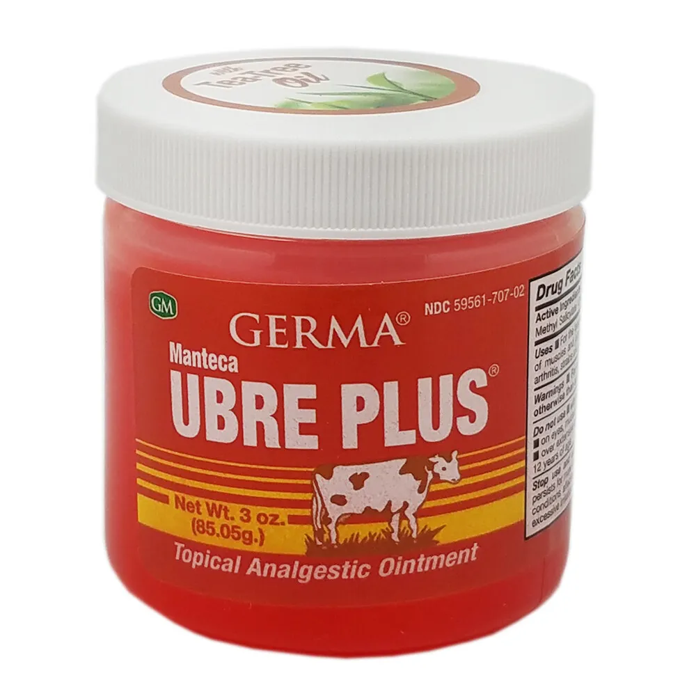 Germa Manteca Ubre Plus. Natural Topical Analgesic Ointment. Red. 3 Oz ...