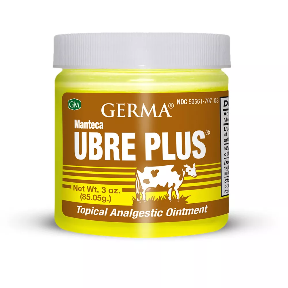 Germa Manteca Ubre Plus Natural Topical Analgesic Ointment. Yellow. 3 ...