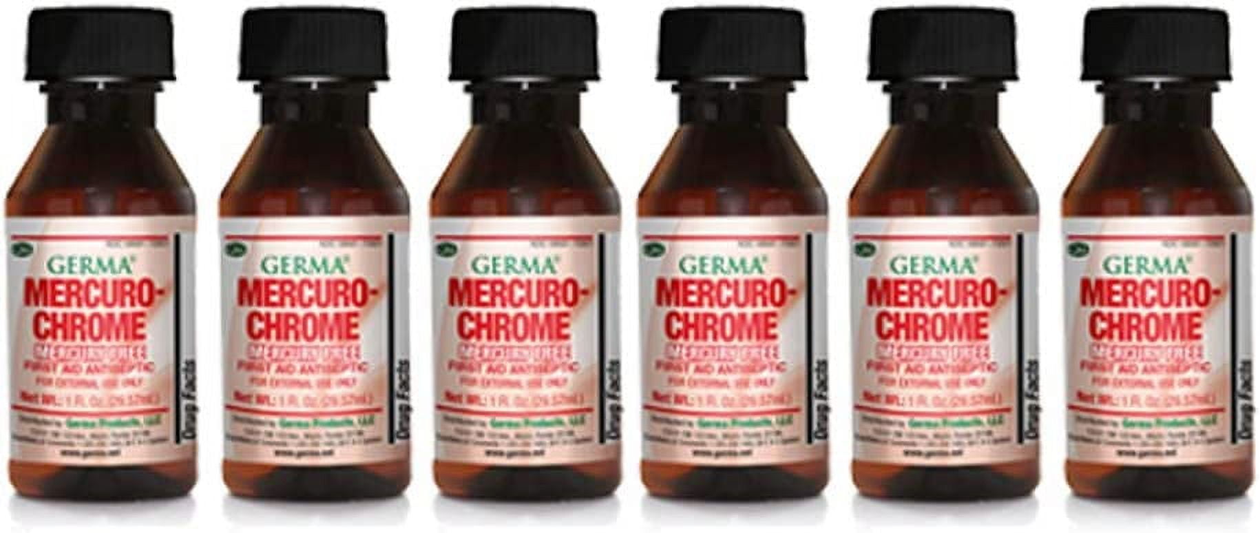 Germa Mercuro-Chrome. Mercury Free First Aid Antiseptic. For Cuts ...