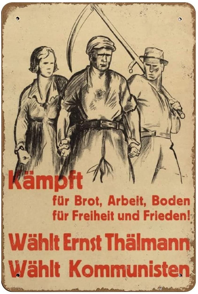 German 1920's Communism 'Bread Work Freedom and Peace' Vintage German ...