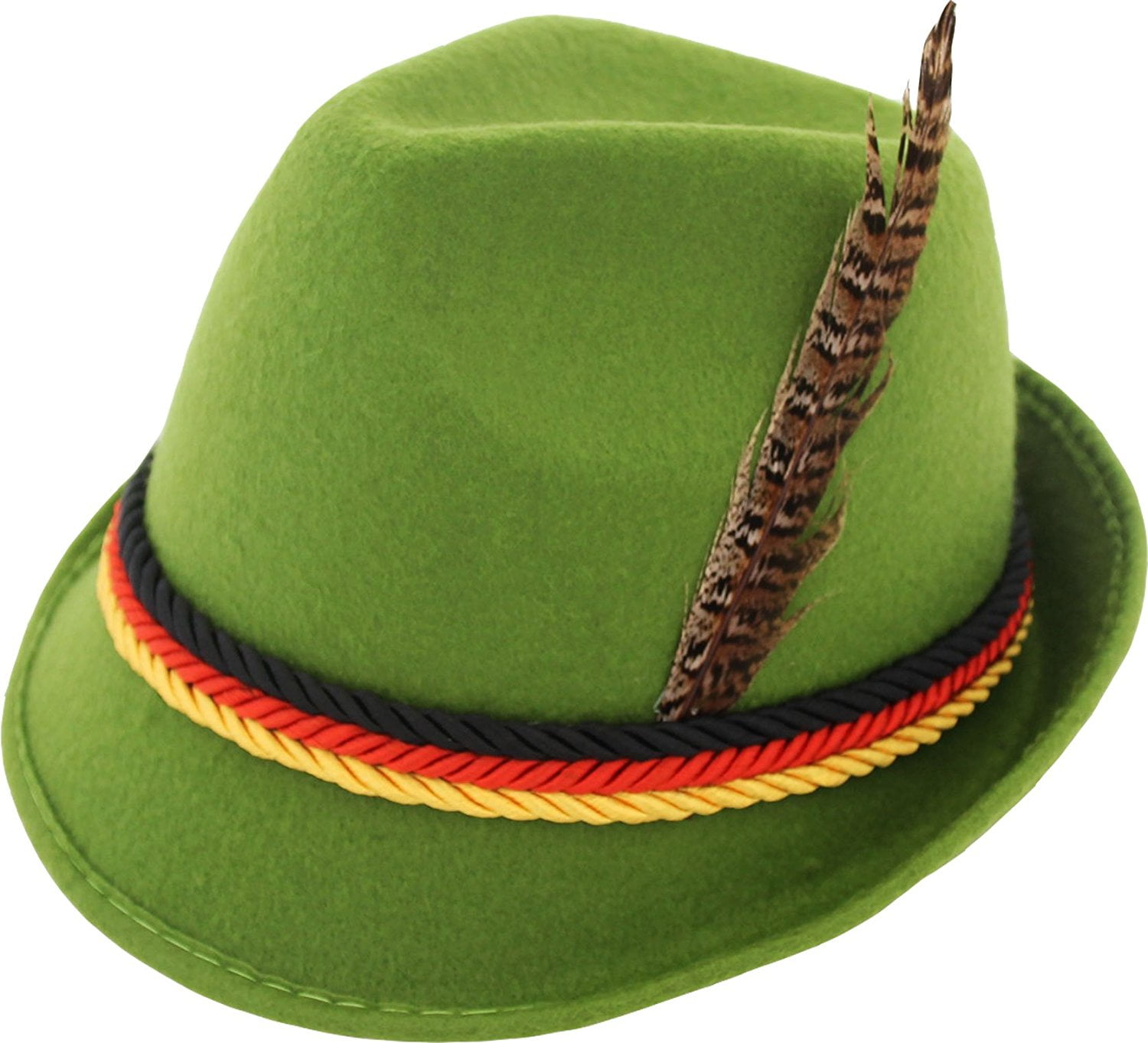German Alpine Bavarian Oktoberfest Costume Hat with Feather - Walmart ...