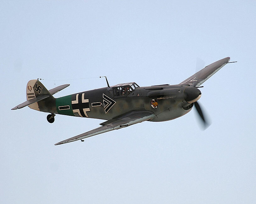 German BF-109 / Spanish HA-1112 Buchon - 12x18 Inch Laminated Aviation ...