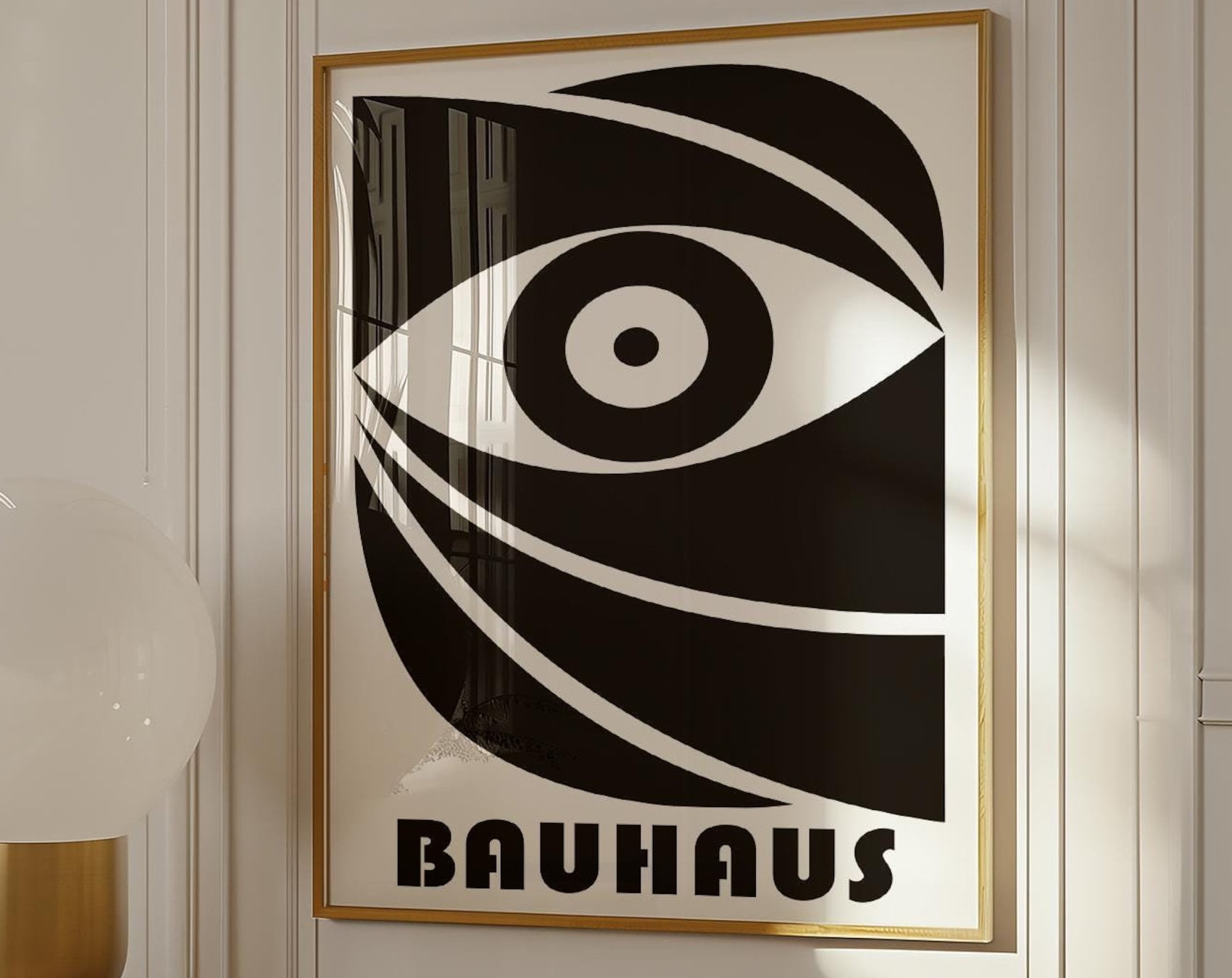 German Bauhaus Design Poster Black and White Geometric Art Poster for ...