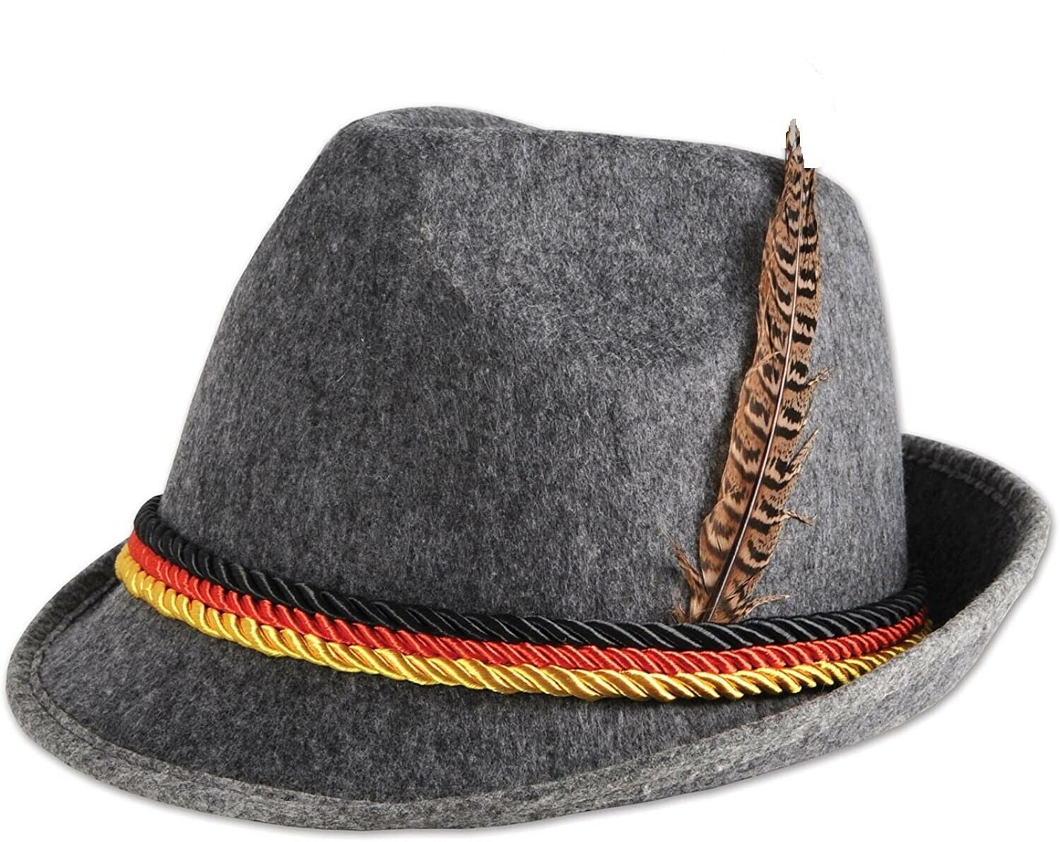 German Bavarian Alpine Fedora Hat Oktoberfest With Feather