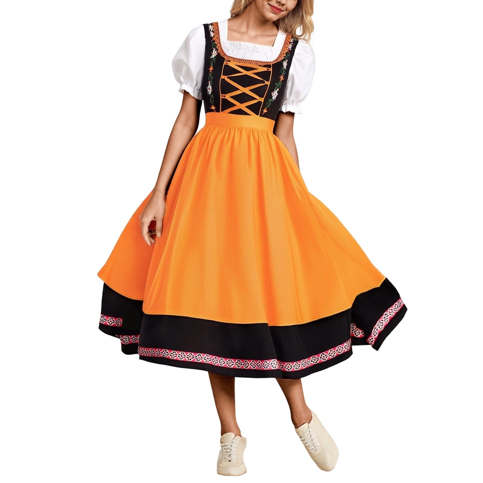 German Bavarian Oktoberfes Halloweent Dirndl Dress Traditional for ...