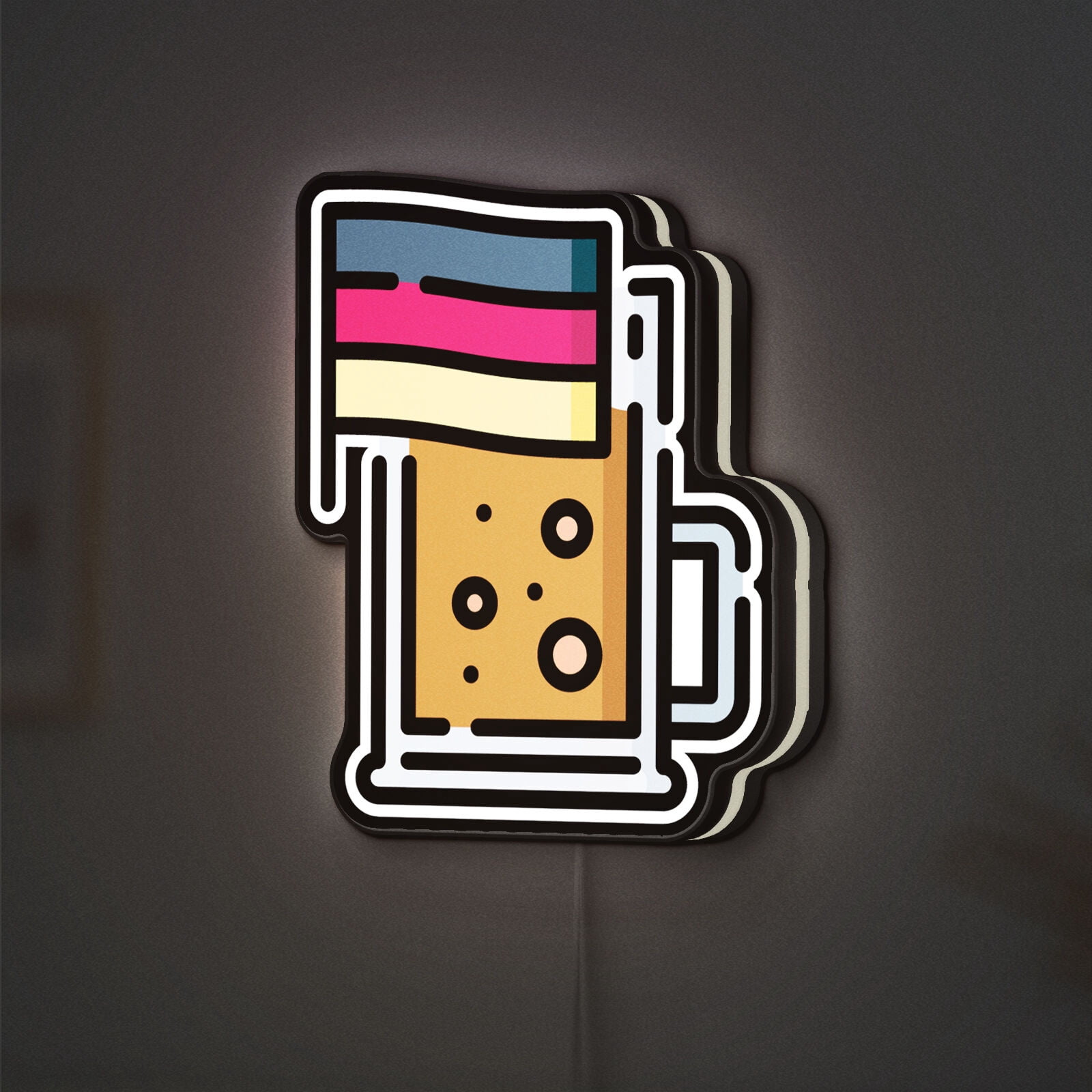 German Beer Mug 3D Novelty Light Box, Oktoberfest Wall Art, Traditional ...