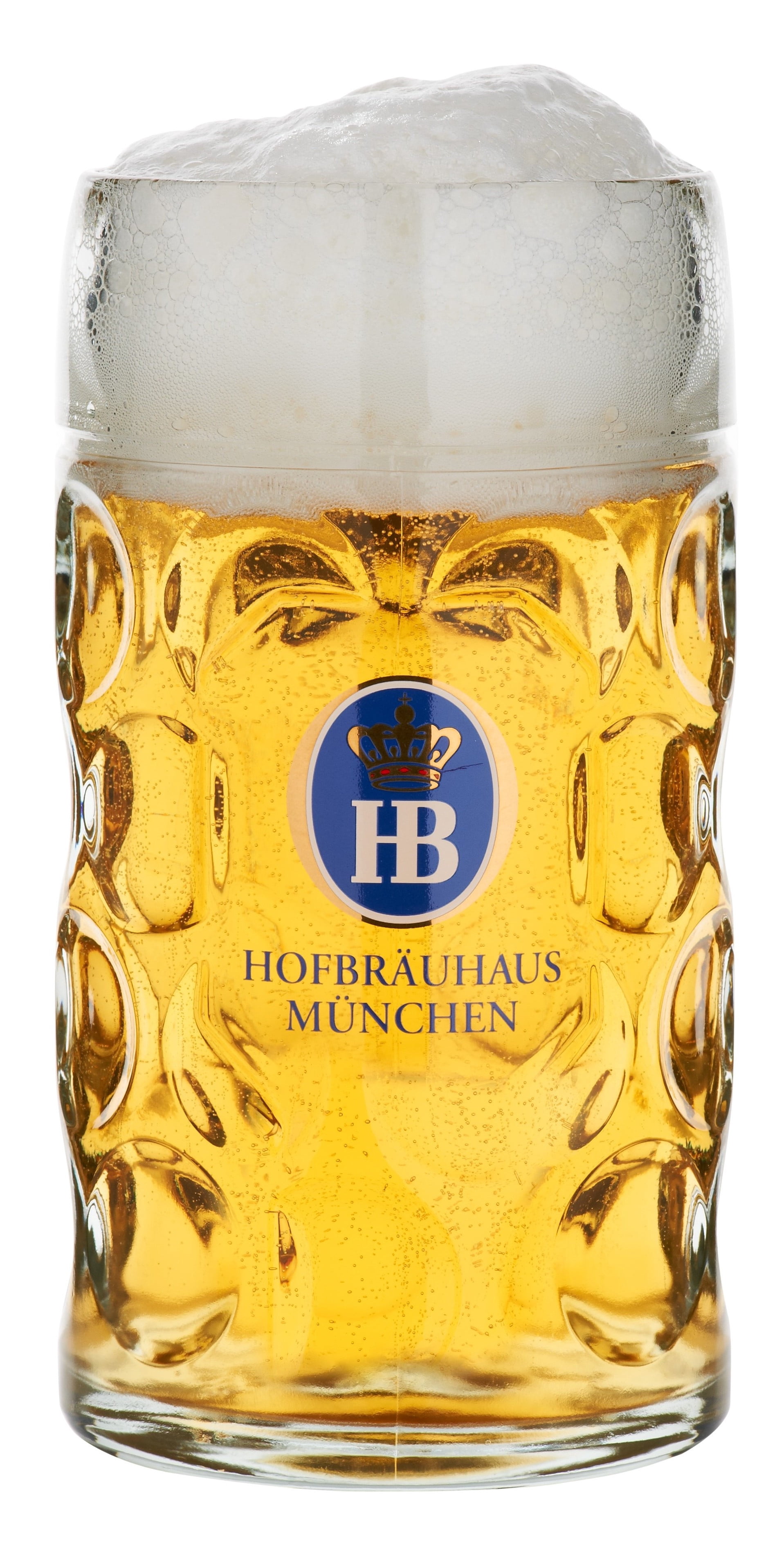 German Beer Mug Munich Hofbräuhaus München HB glass mug 0.5 liter King ...