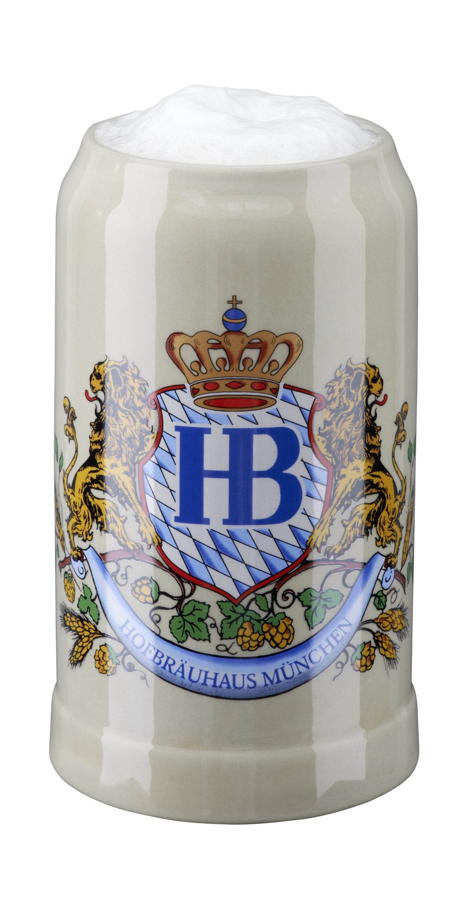 German Beer Mug Munich Hofbräuhaus München HB mug 1 liter King Werk KI ...