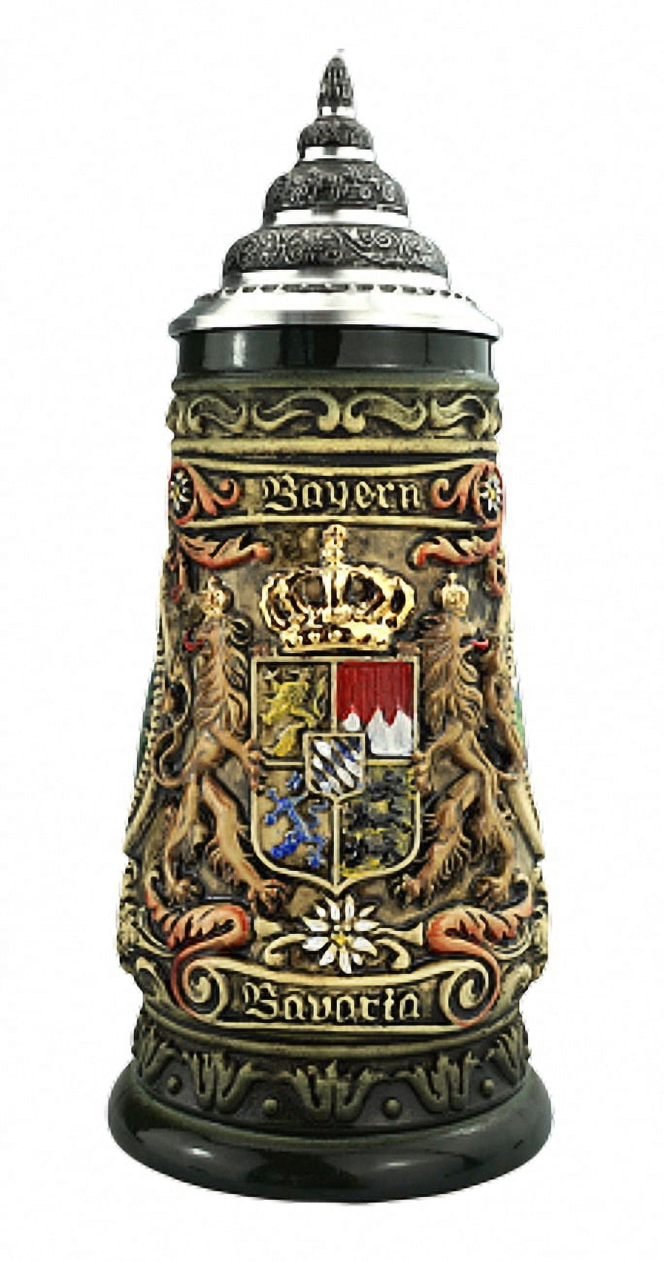 German Beer Stein Bayern Stein 0.4 liter tankard, beer mug, rustic ...