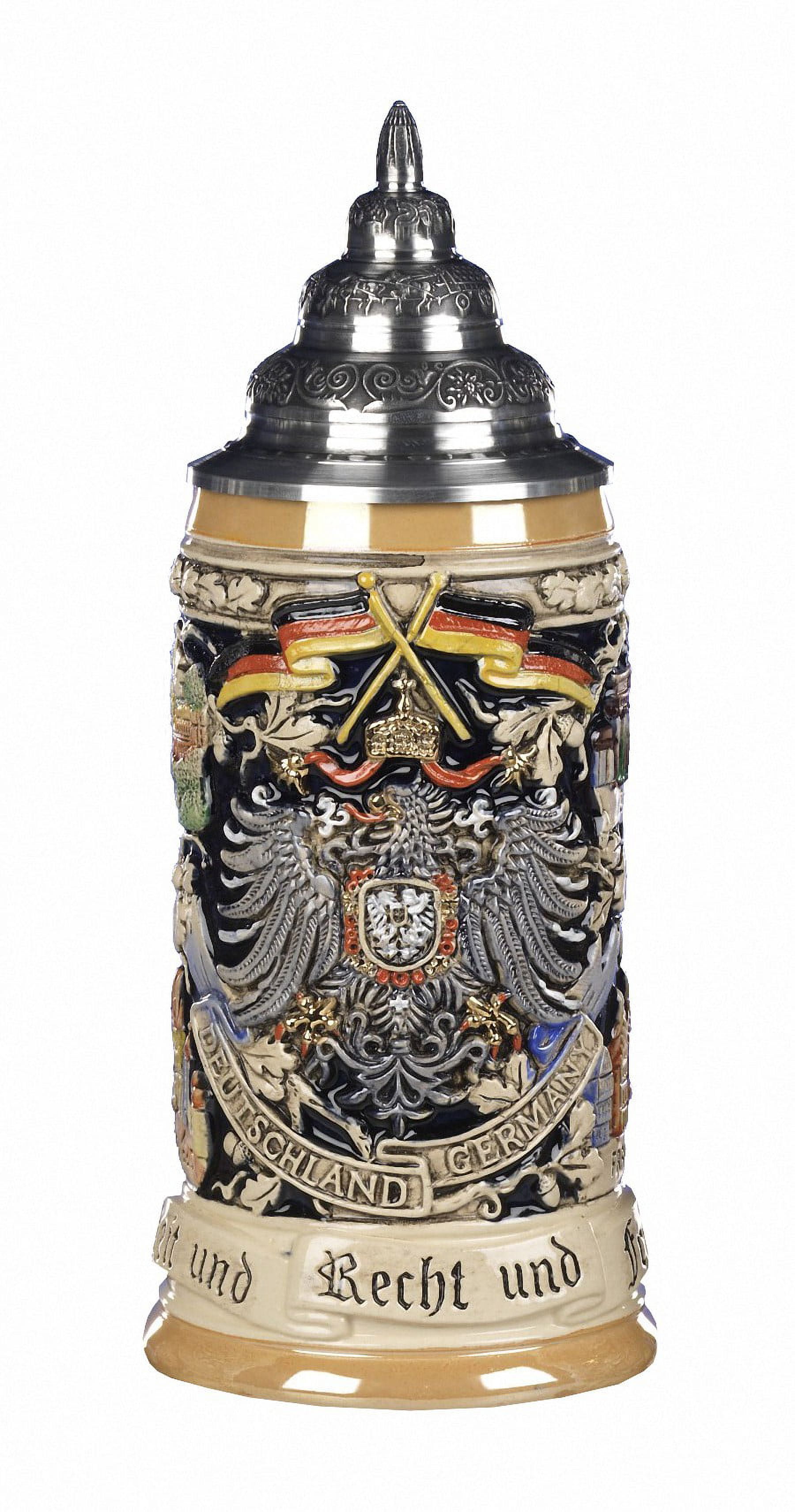 German Beer Stein Deutschland Motto Stein 0.5 liter tankard, beer mug ...
