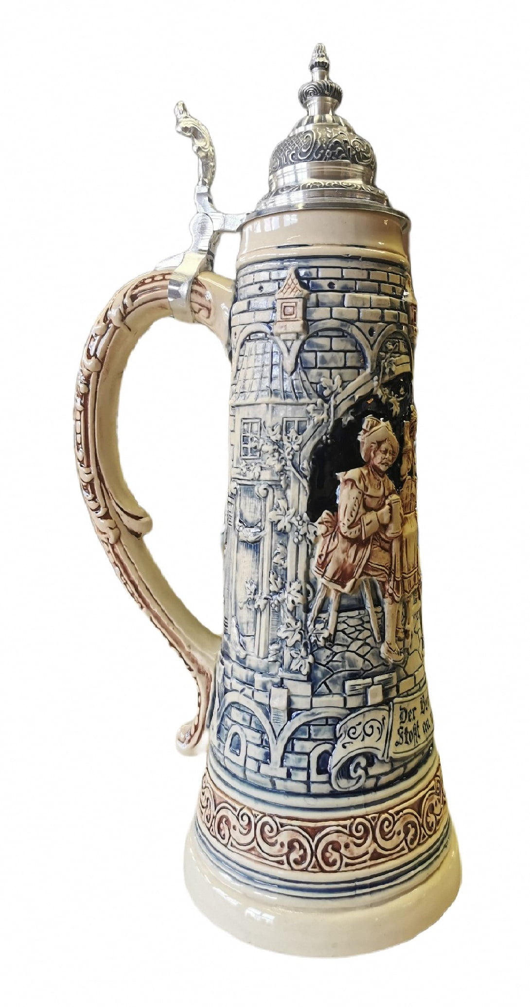 German Beer Stein Drinkingscenes Giantstein, Replica from year 1897 1.5 ...